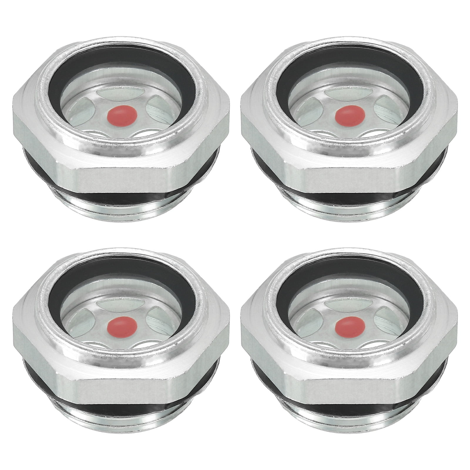 Uxcell Air Compressor Oil Sight Glass, 4 Pack G 3/4" Aluminum Oil ...