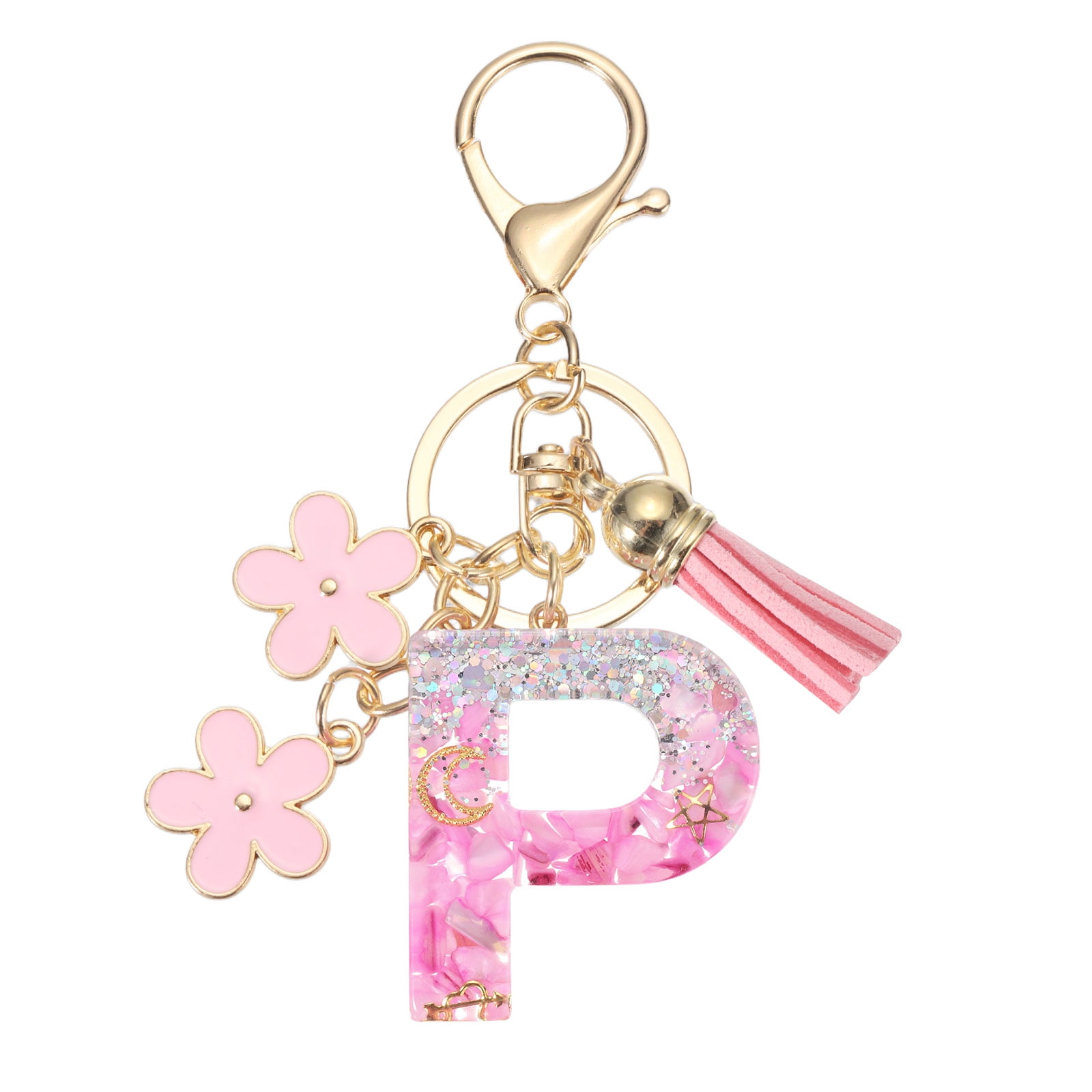 Uxcell Alphabet Initial Letter Keychain, Resin Cute Keychains with ...