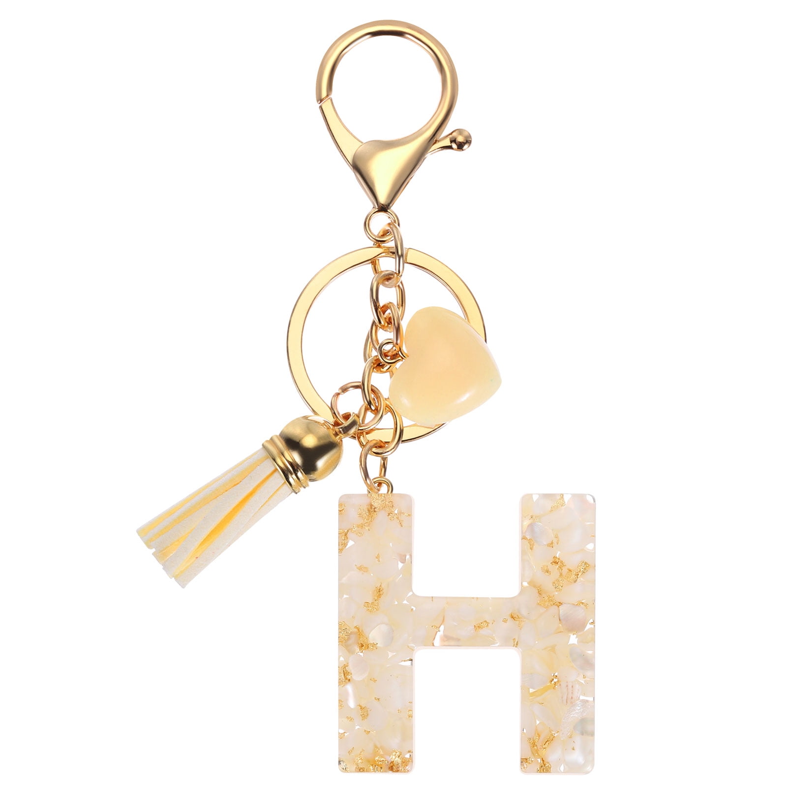 Uxcell Alphabet Initial Letter Keychain Resin Cute Keychains with ...