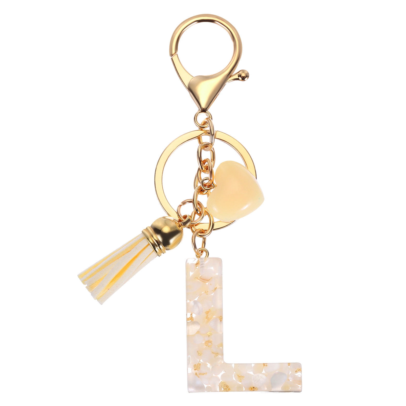 Uxcell Alphabet Initial Letter Keychain Resin Cute Keychains with ...