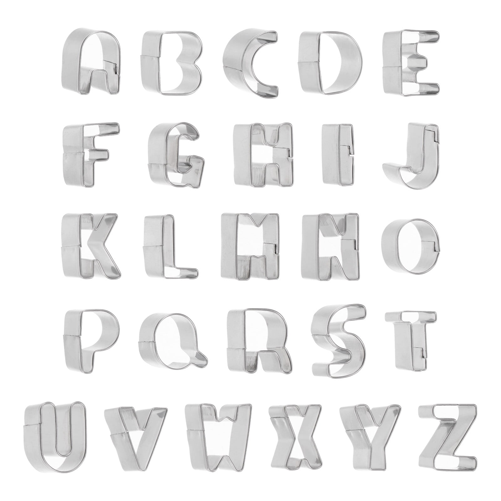 Uxcell Alphabet Letter Cookie Cutters Set, Stainless Steel Biscuit ...