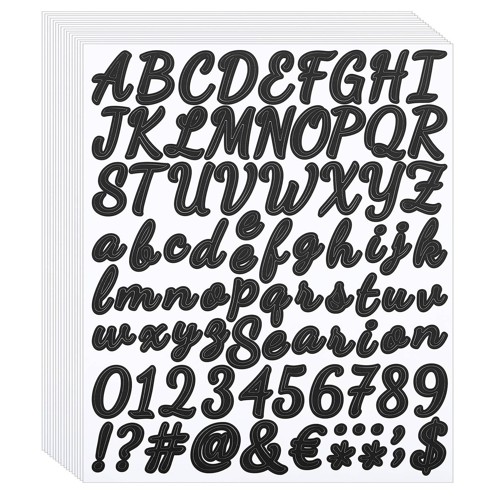 Uxcell Alphabet Letters Numbers Stickers, 16 Sheets Self Adhesive ...