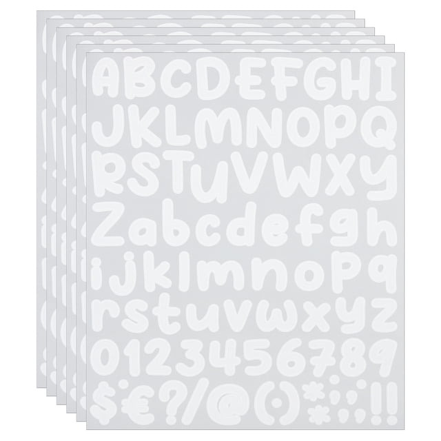 Uxcell Alphabet Letters Numbers Stickers, 6 Sheets Self Adhesive ...