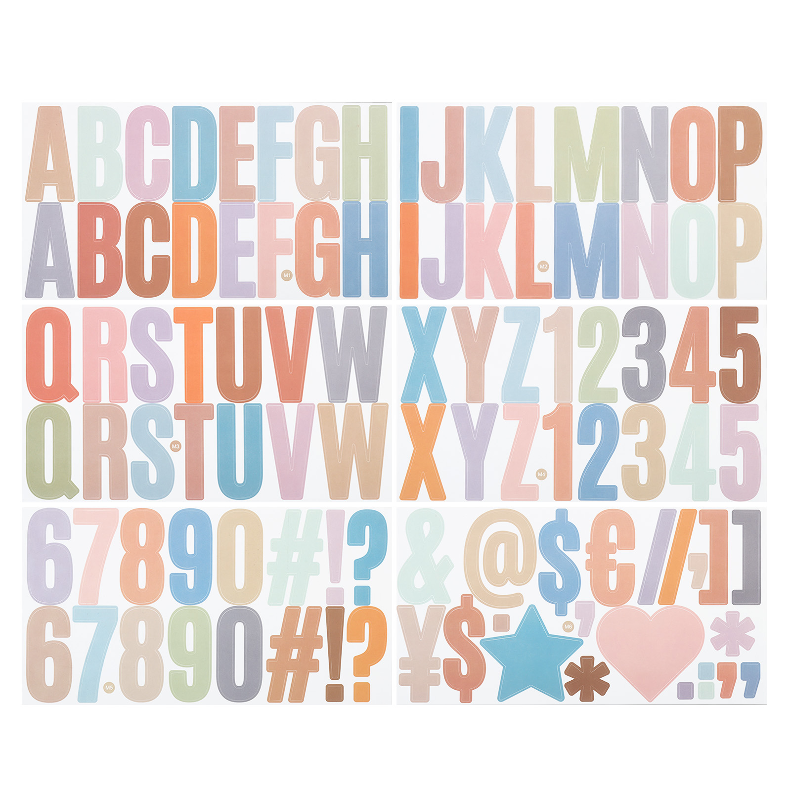 Uxcell Alphabet Letters Numbers Stickers, Self Adhesive Large, Multi ...