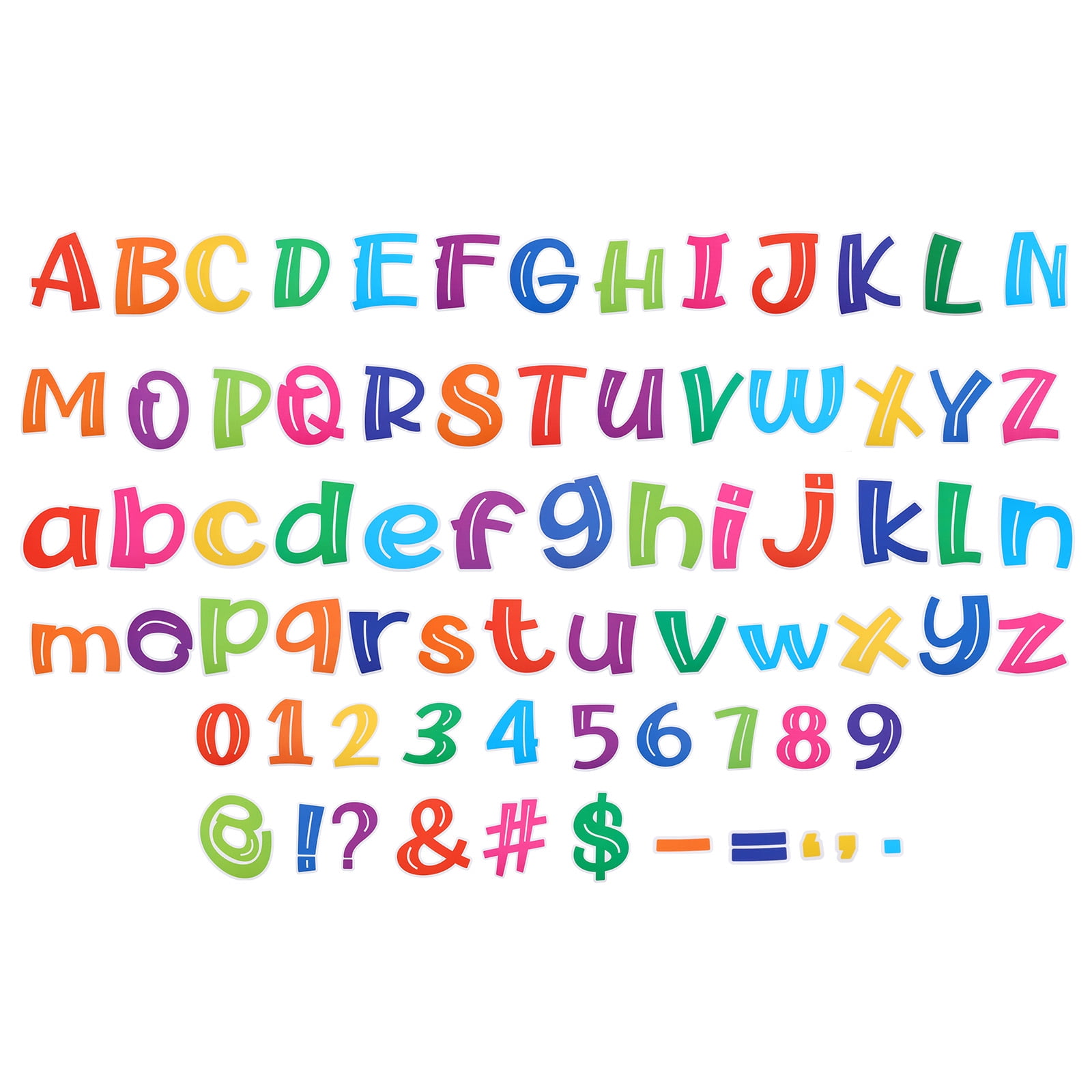 Uxcell Alphabet Letters Numbers Stickers Set, 72 Pieces Vinyl Capital ...