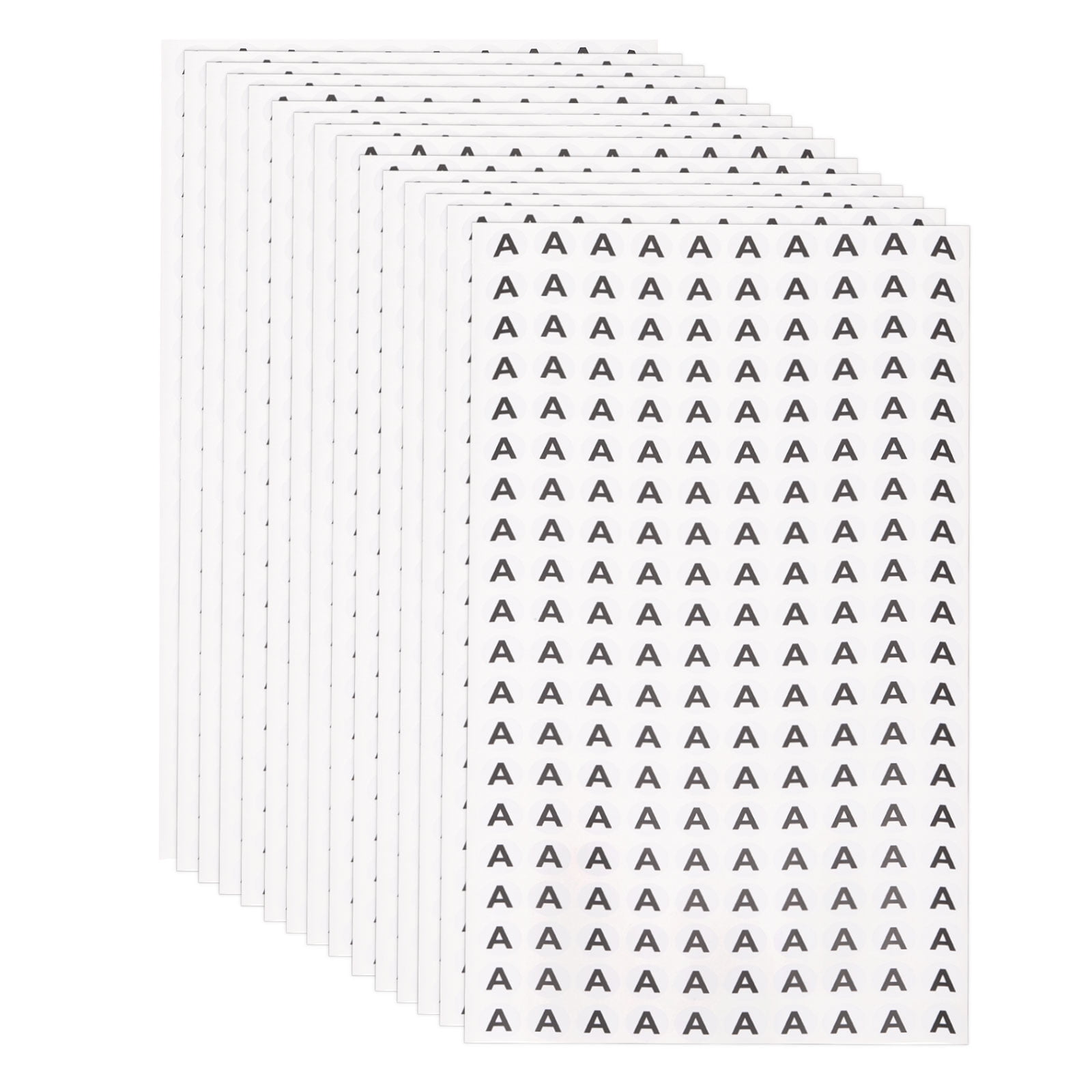 Uxcell Alphabet Stickers Small Letter Self-Adhesive Labels Round Paper ...