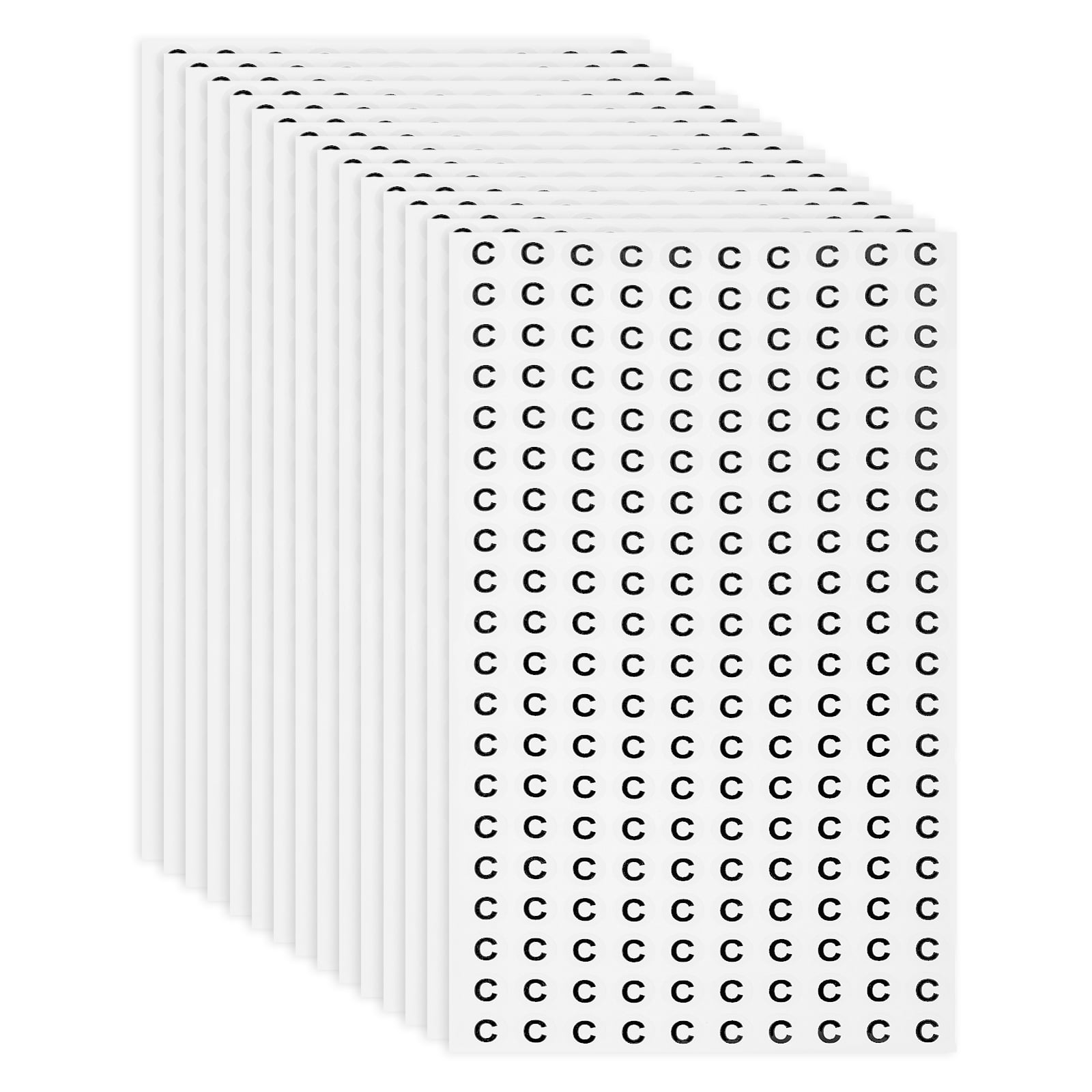 Uxcell Alphabet Stickers Small Letter Self-Adhesive Labels Round Paper ...
