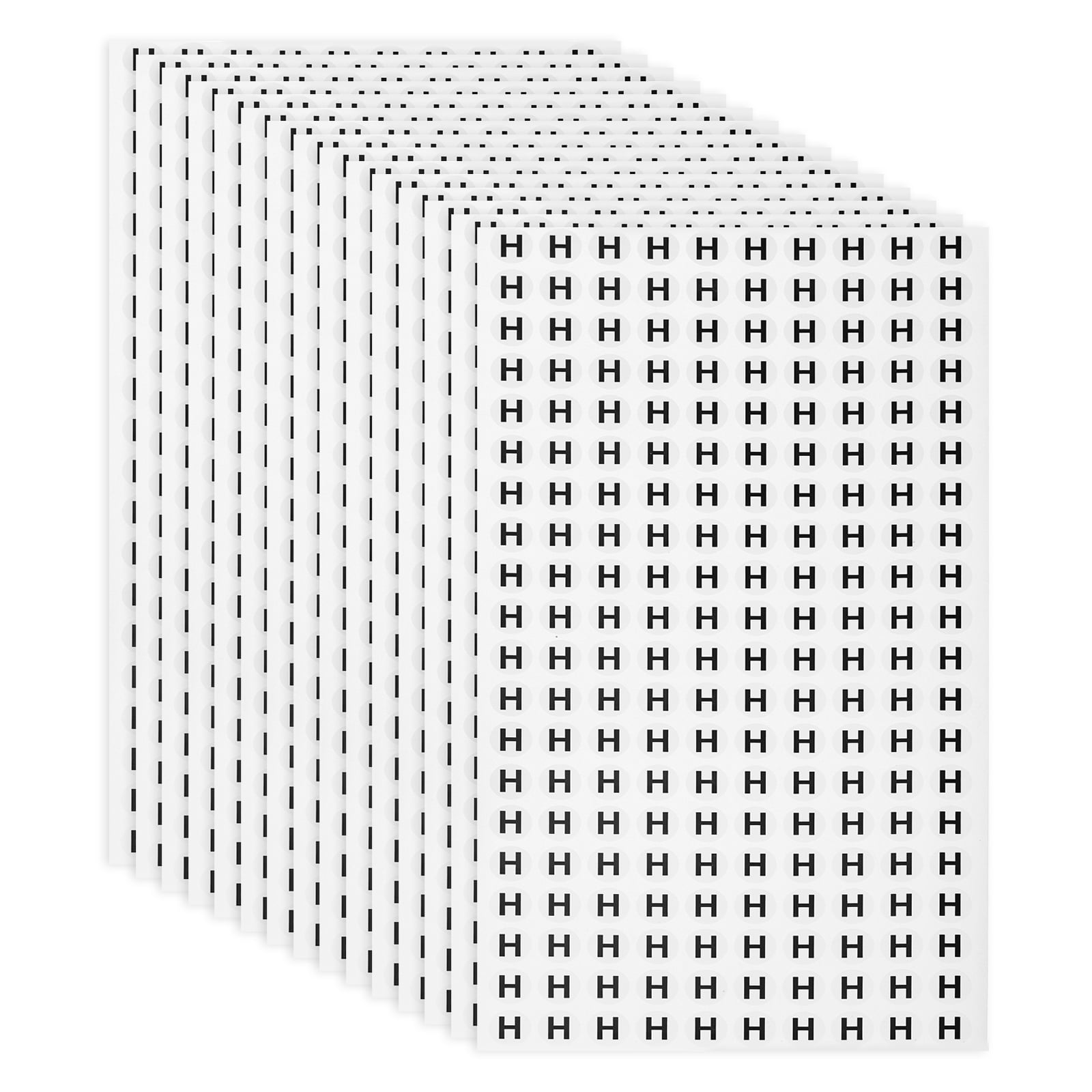 Uxcell Alphabet Stickers Small Letter Self-Adhesive Labels Round Paper ...