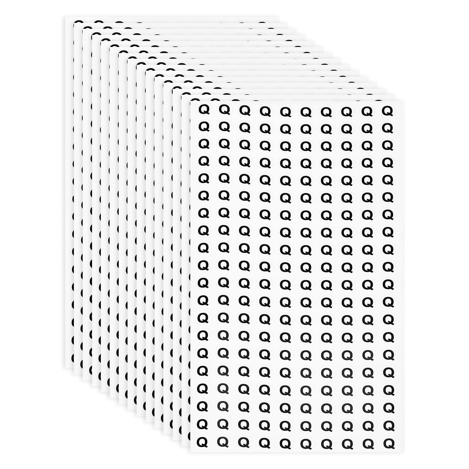 Uxcell Alphabet Stickers Small Letter Self-Adhesive Labels Round Paper ...