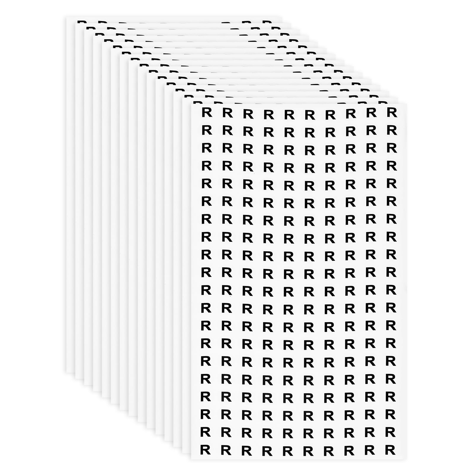 Uxcell Alphabet Stickers Small Letter Self-Adhesive Labels Round Paper ...