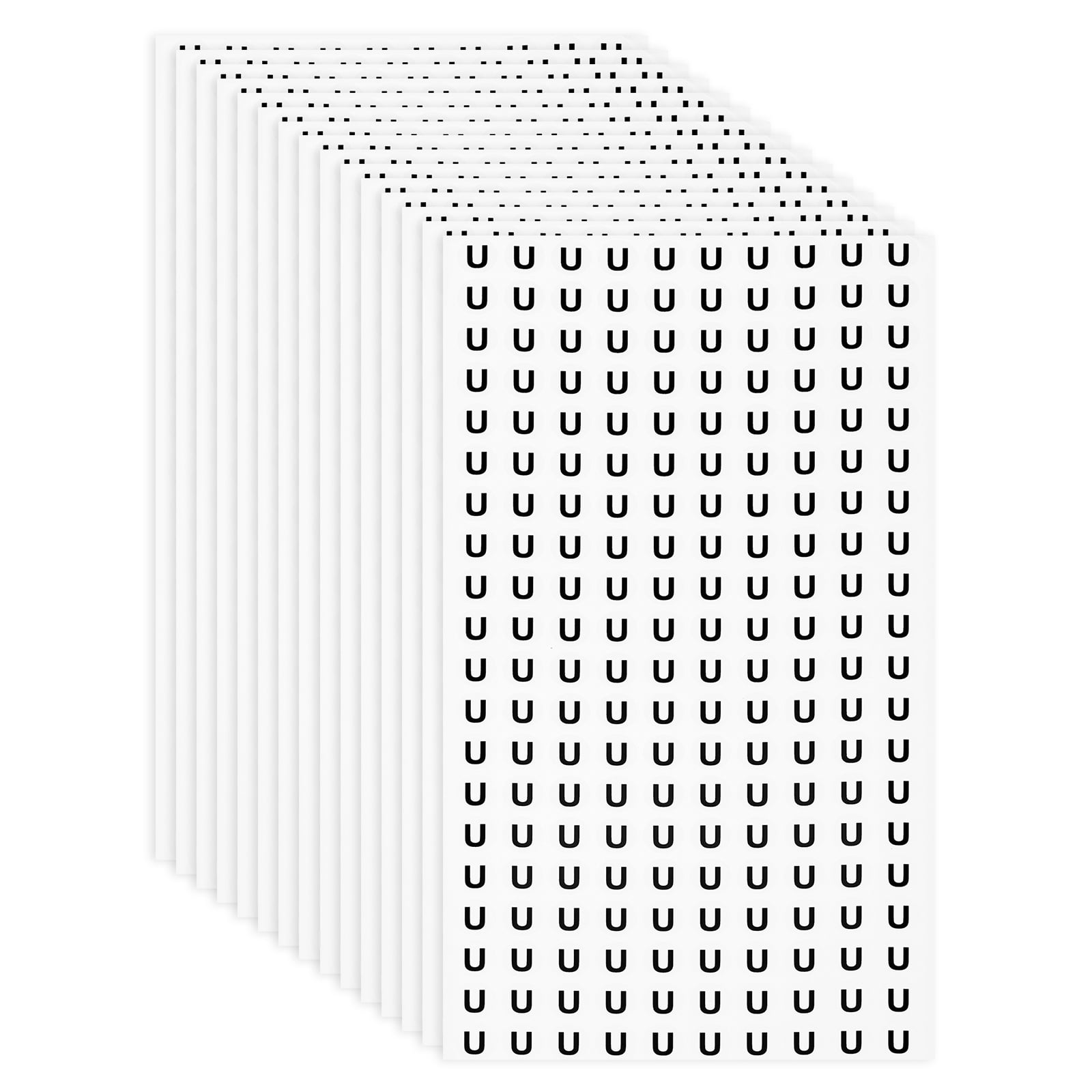 Uxcell Alphabet Stickers Small Letter Self-Adhesive Labels Round Paper ...