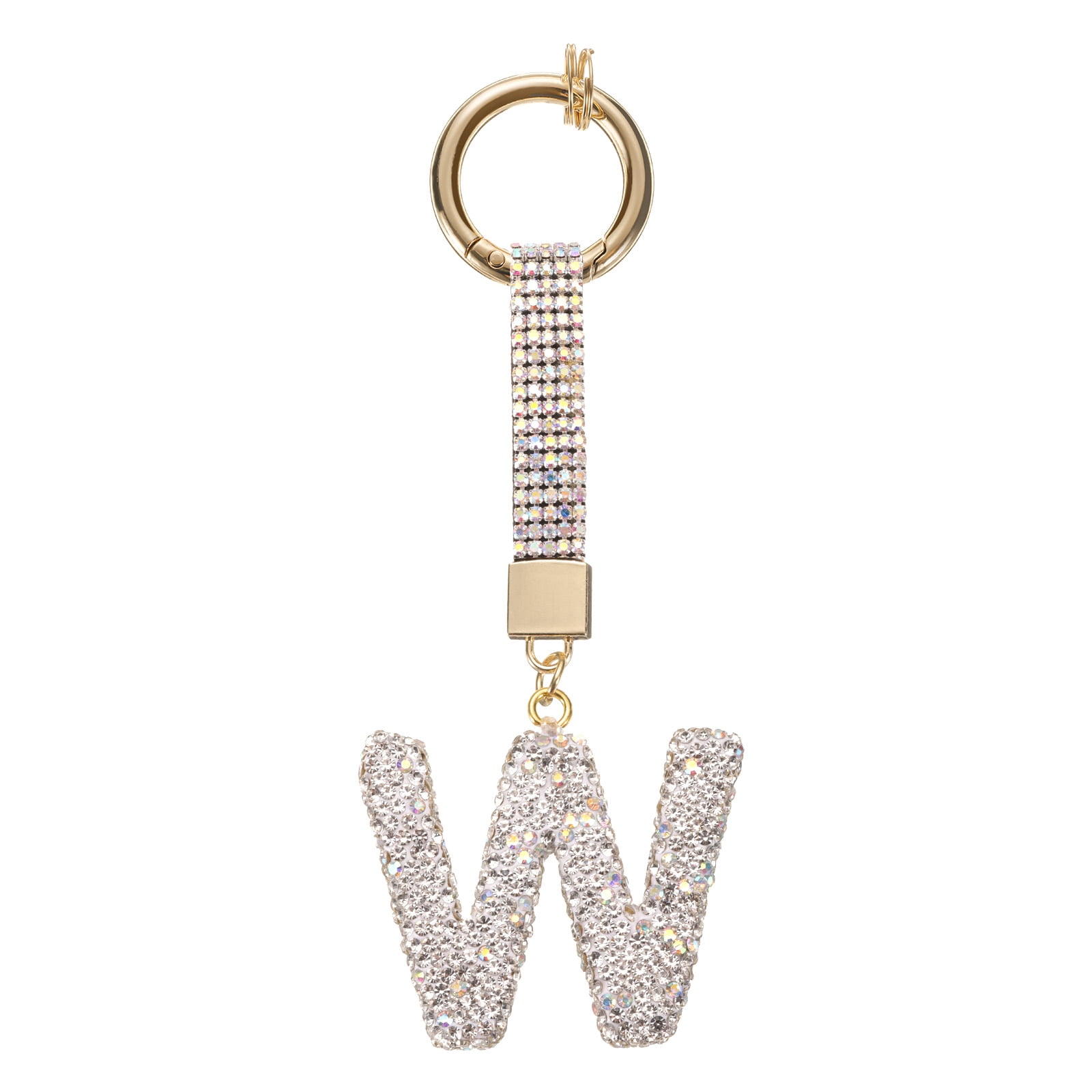 Uxcell Alphabet W Letter Charm Rhinestone Alphabet Charm for Jewelry ...
