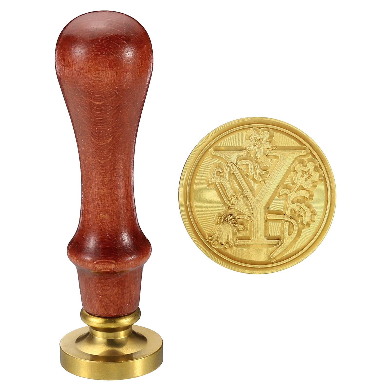 Uxcell Alphabet Y Wax Seal Stamp Initial Letter Sealing Wax Stamp Retro ...