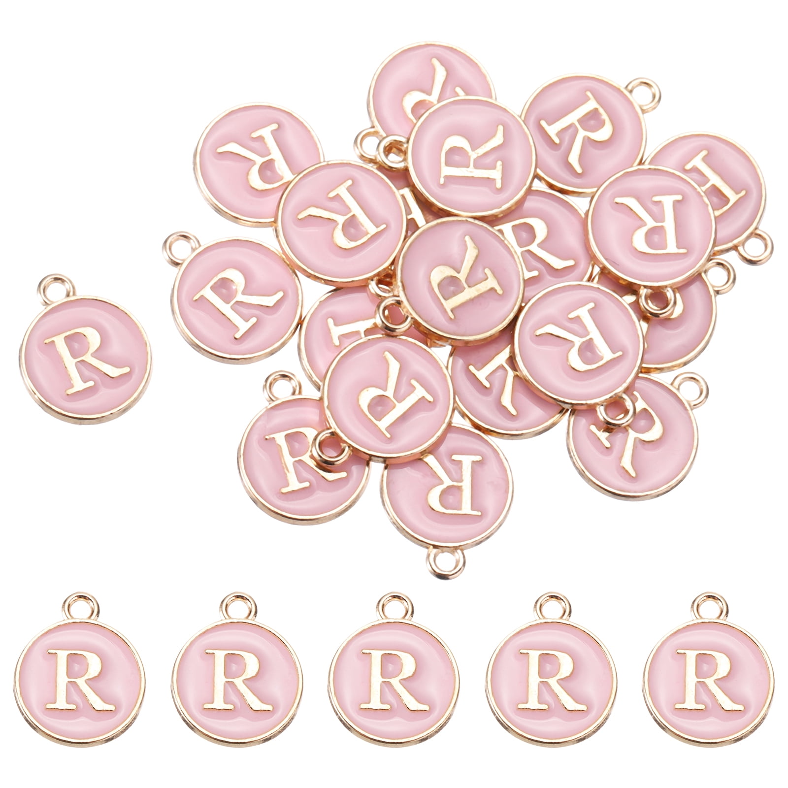 Uxcell Alphabet r Letter Charm Double Sided Enamel Initial Alphabet ...