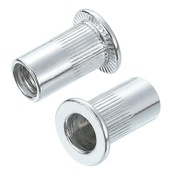 Uxcell Aluminium Alloy Knurled Flat Head Threaded Insert Nut #10-32 30 ...