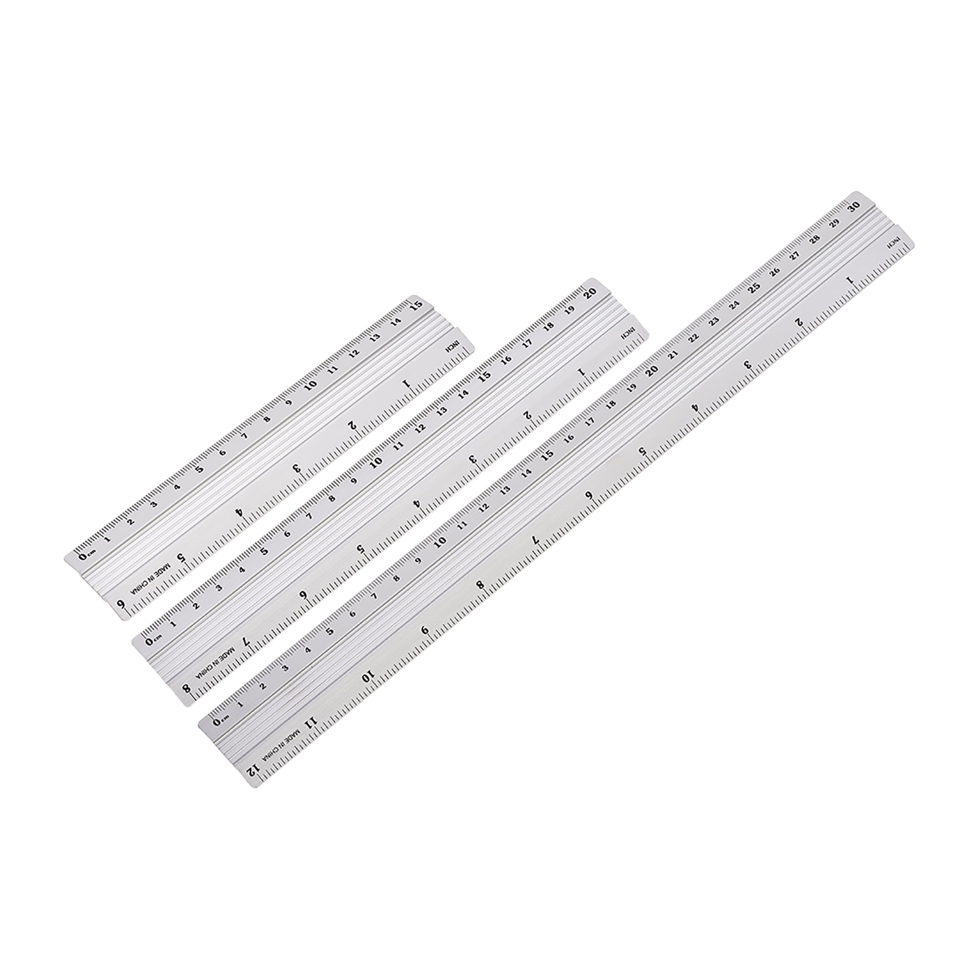 Uxcell Aluminium Rulers Set, 12 inch, 8 inch, 6 inch Professional ...