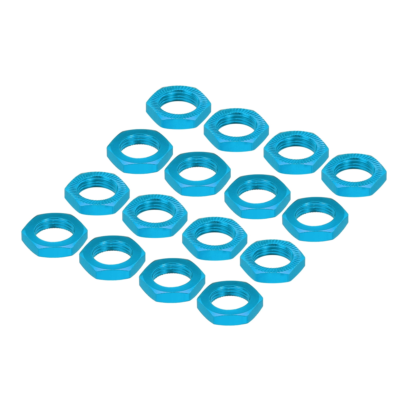 Uxcell Aluminum 17mm Thread 1.0mm Hex Wheel Nuts for 1/8 RC Model Car ...