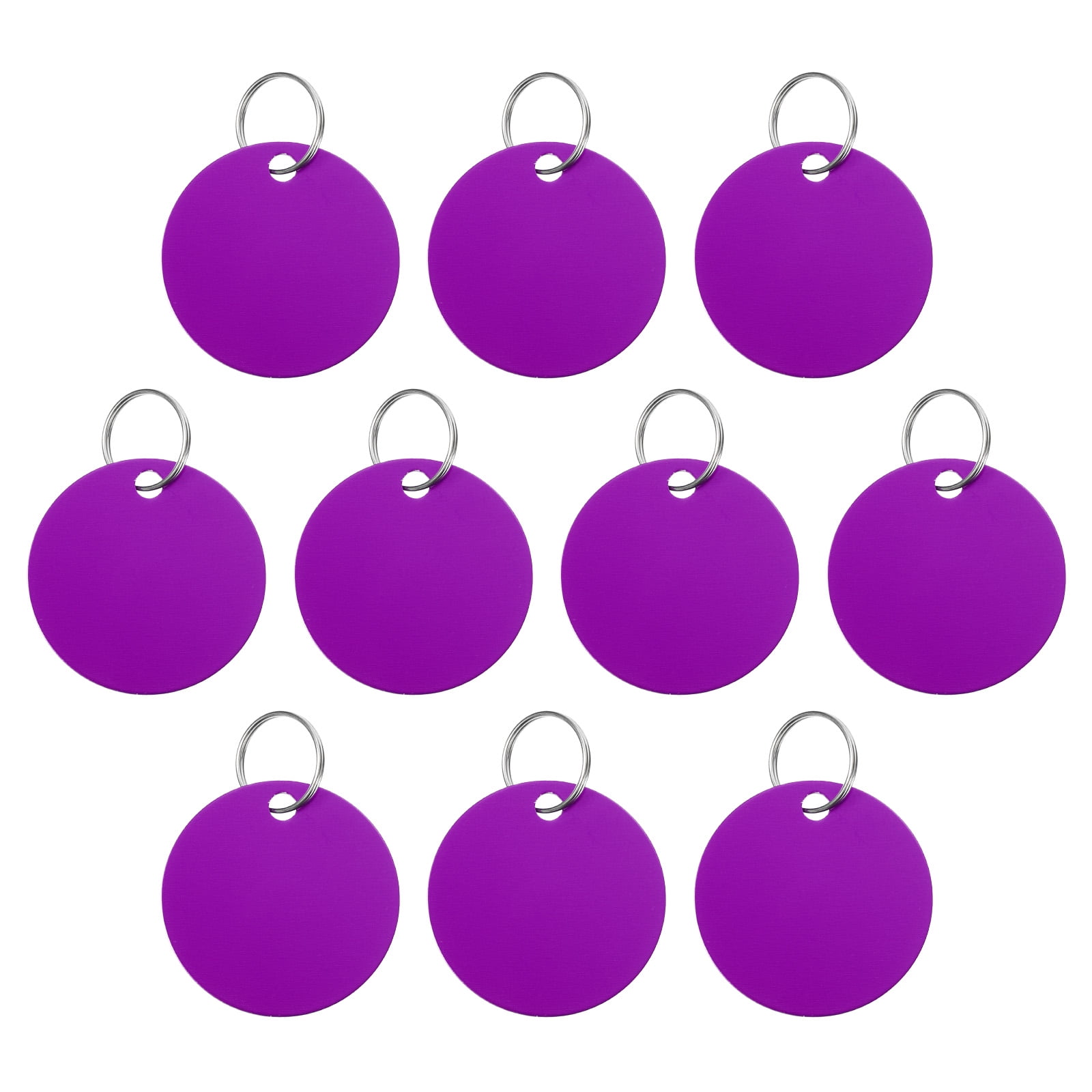 Uxcell Aluminum Blank Tags 1.4 Inch, Round Metal Stamping Blanks Pet ID ...