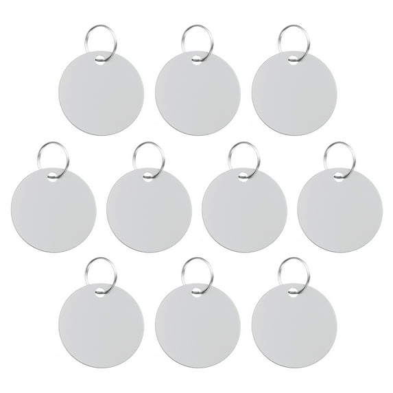 Uxcell Aluminum Blank Tags 1.4 Inch, Round Metal Stamping Blanks Pet ID ...