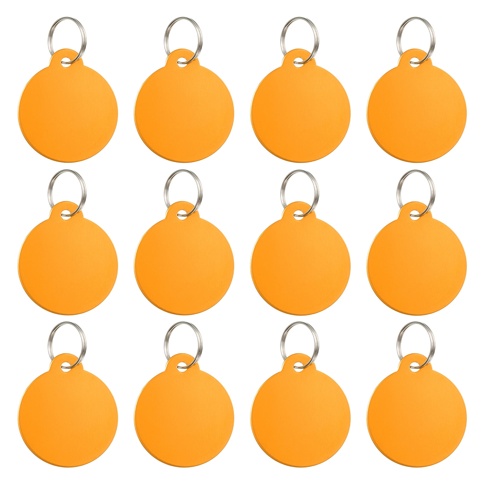 Uxcell Aluminum Blank Tags 1.4 x 1.3 Inch, Round Metal Stamping Blanks ...