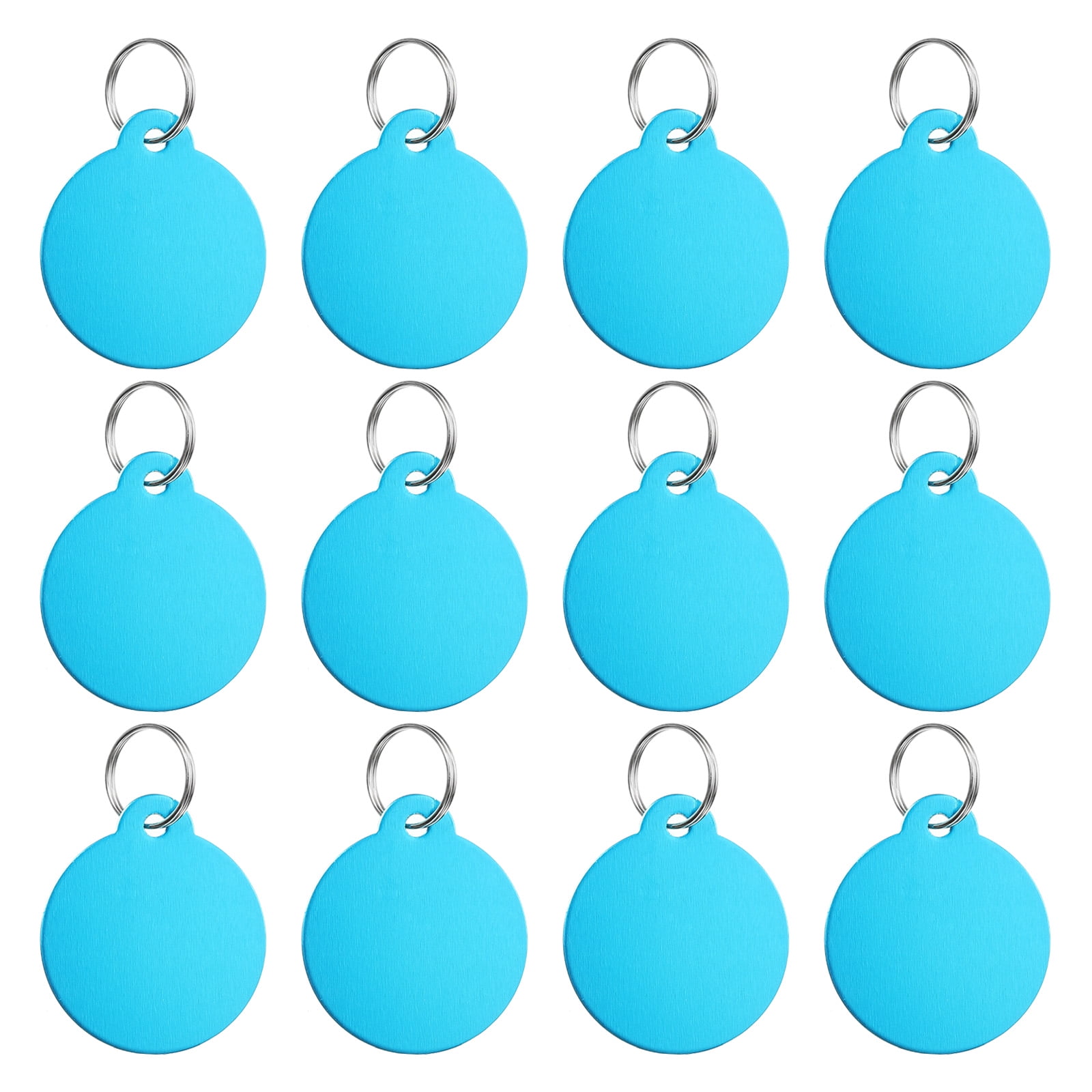 Uxcell Aluminum Blank Tags 1.4 x 1.3 Inch, Round Metal Stamping Blanks ...