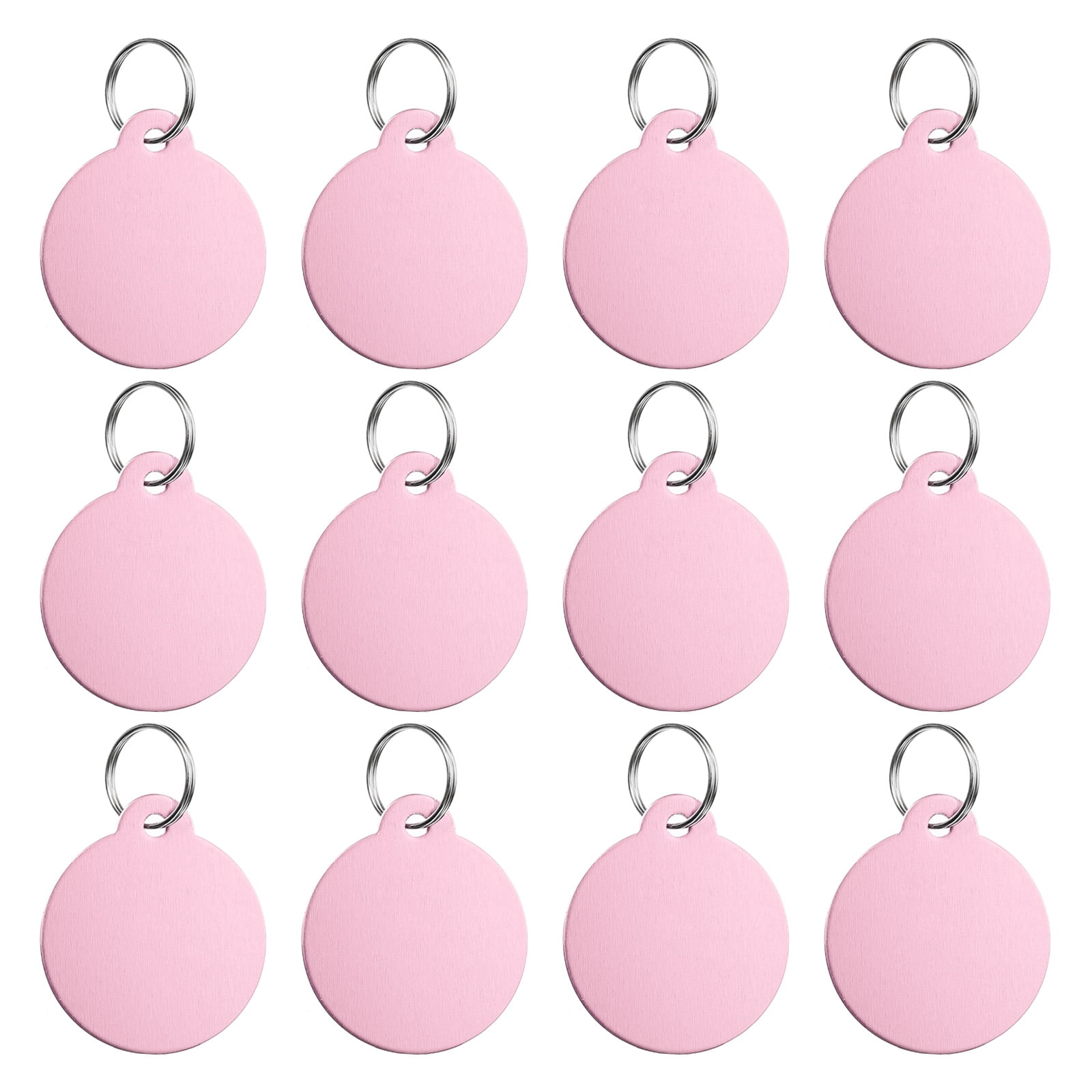 Uxcell Aluminum Blank Tags 1.4 x 1.3 Inch, Round Metal Stamping Blanks ...