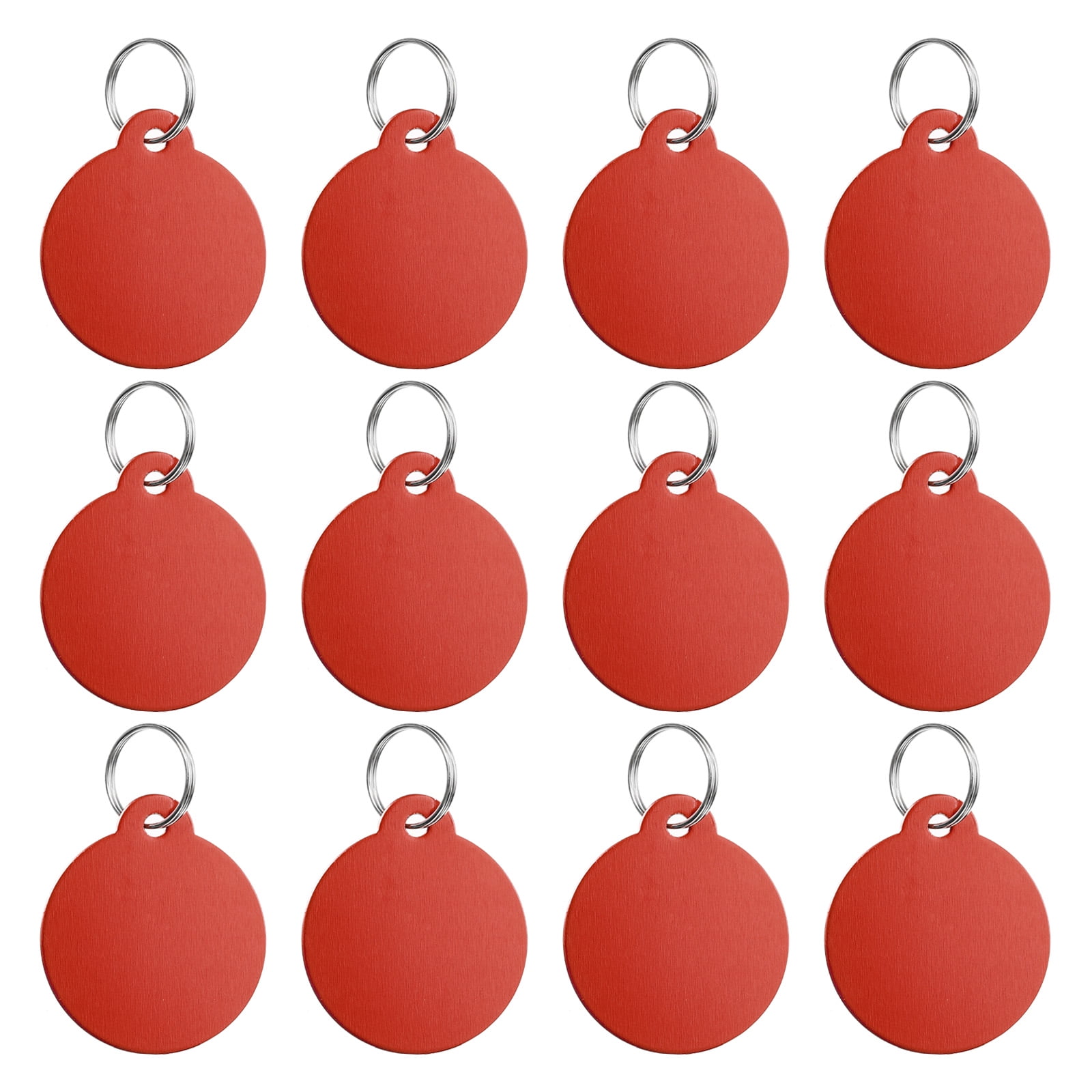 Uxcell Aluminum Blank Tags 1.4 x 1.3 Inch, Round Metal Stamping Blanks ...
