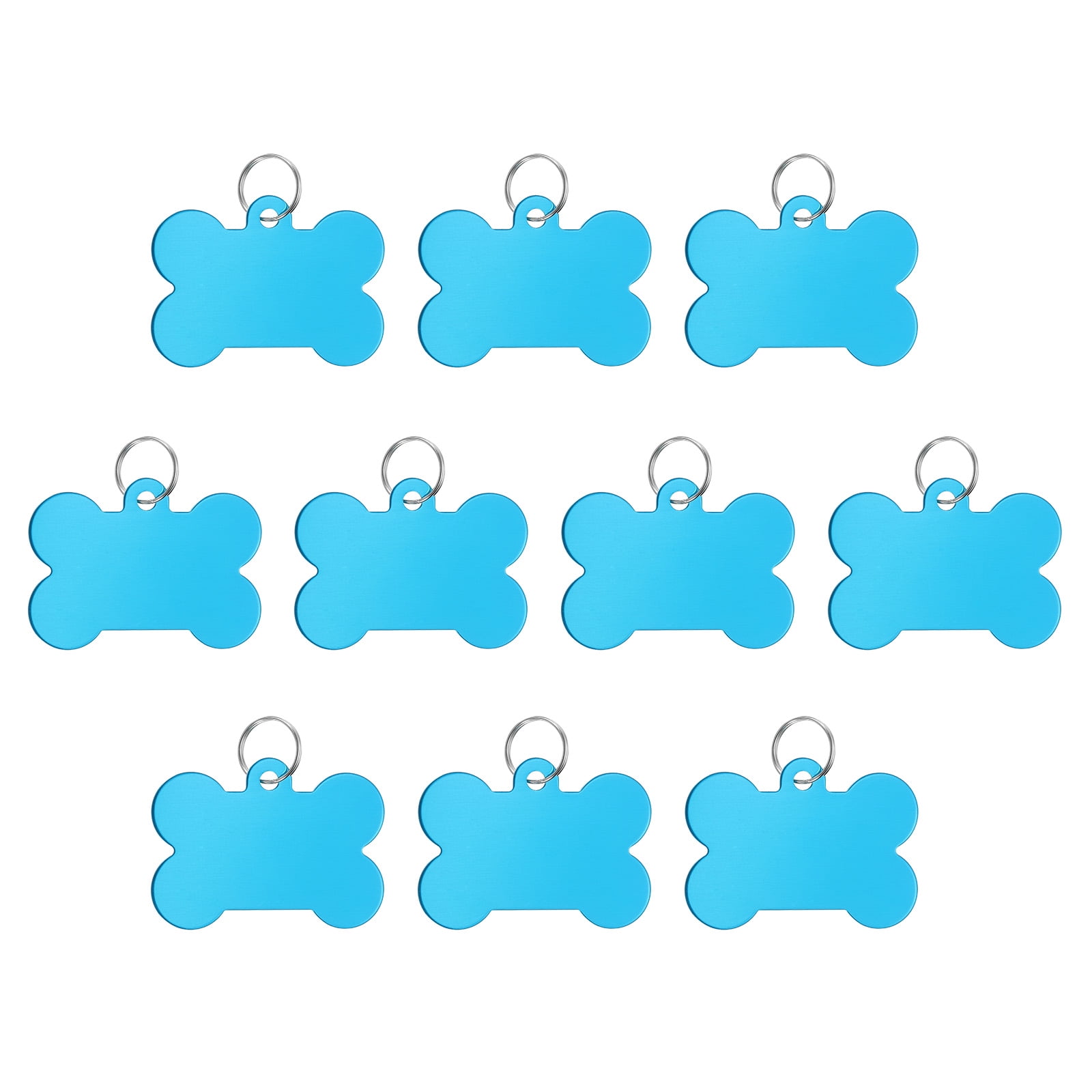 Uxcell Aluminum Blank Tags Bone Shaped Metal Stamping Blanks Pet ID ...