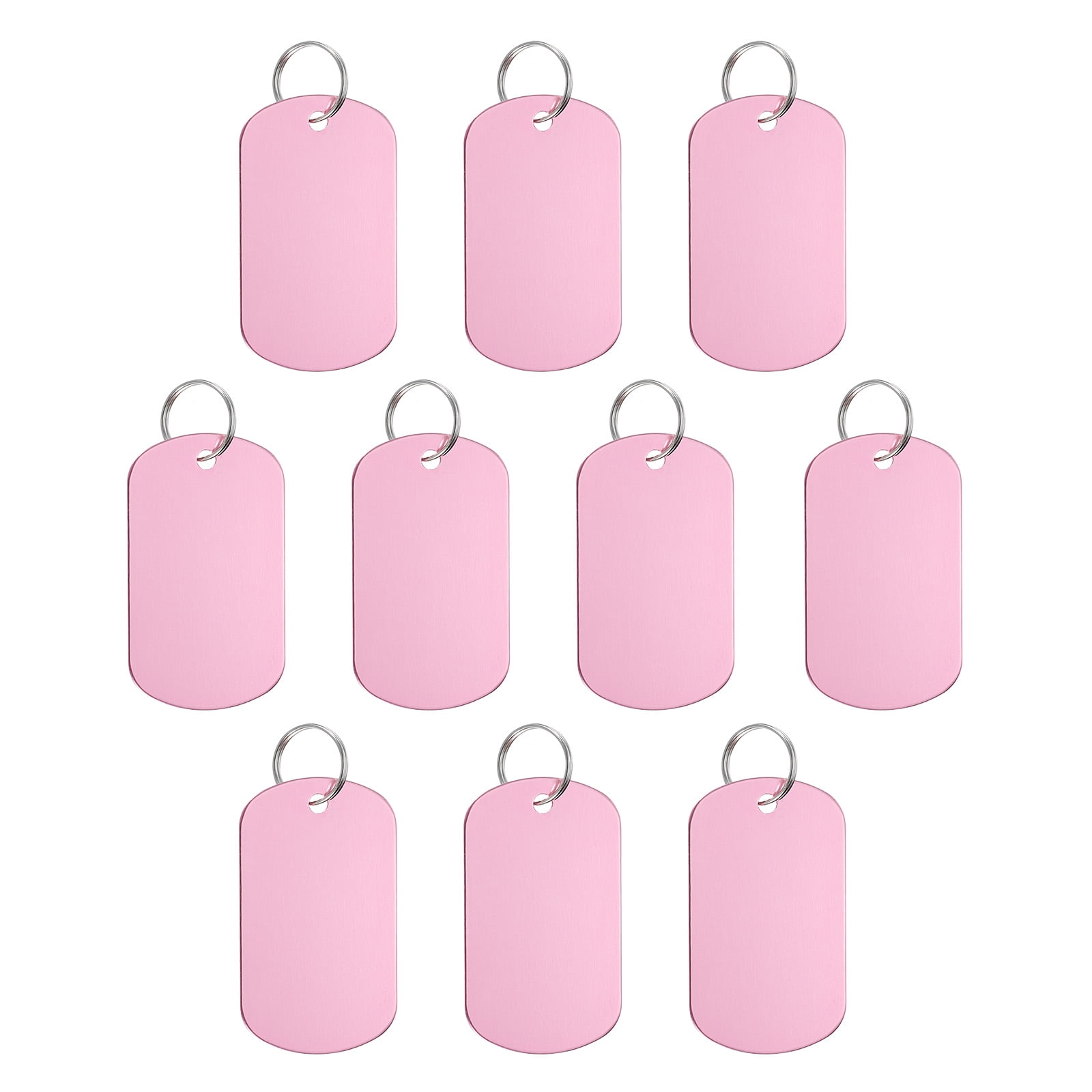 Uxcell Aluminum Blank Tags Rectangle Metal Stamping Blanks Pet ID Label ...