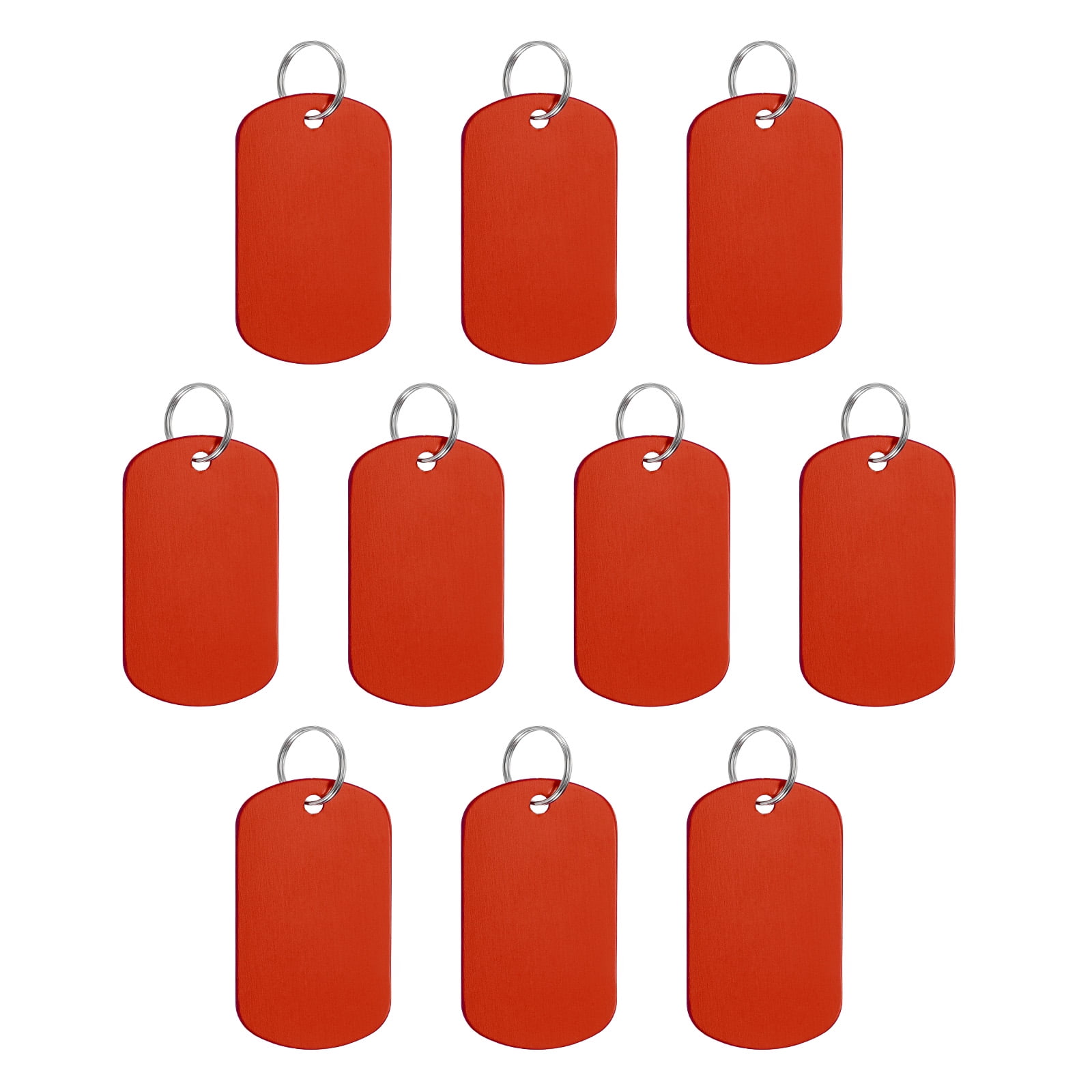 Uxcell Aluminum Blank Tags Rectangle Metal Stamping Blanks Pet ID Label ...