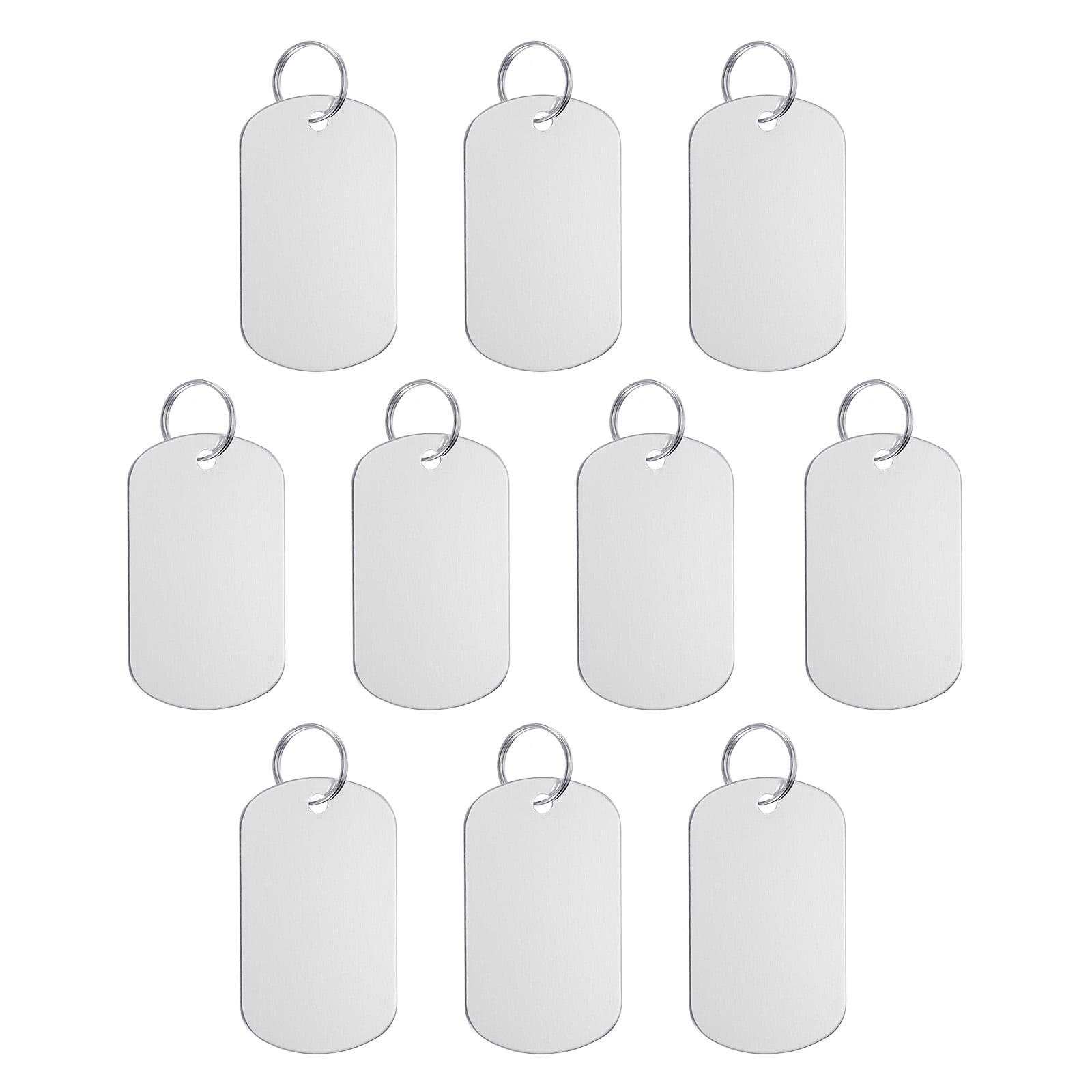 Uxcell Aluminum Blank Tags Rectangle Metal Stamping Blanks Pet ID Label ...