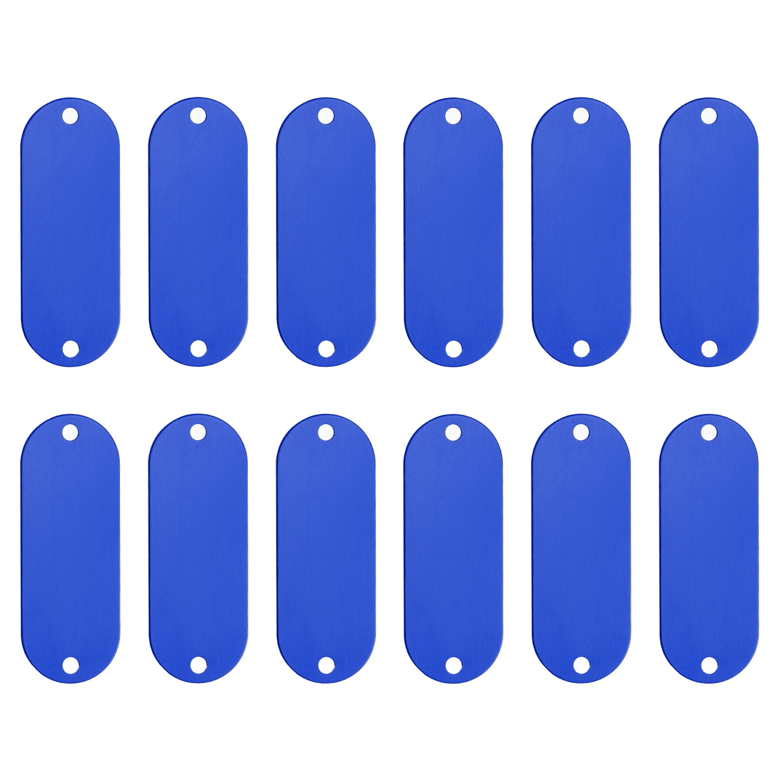 Uxcell Aluminum Blank Tags with 2 holes Metal Stamping Blanks Pet ID ...
