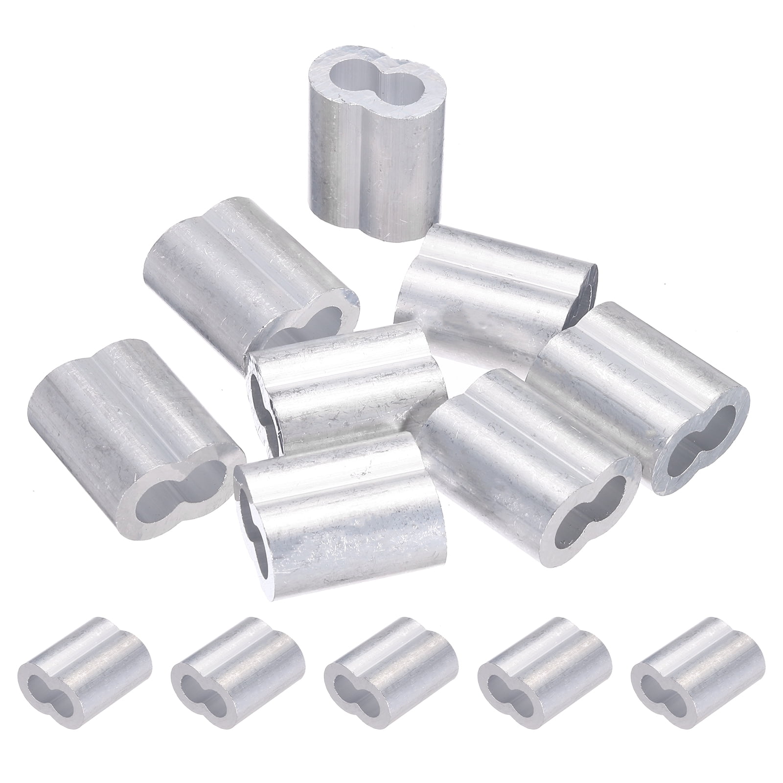 Uxcell Aluminum Crimping Loop Sleeves, Cable Crimp Ferrules Wire Rope ...