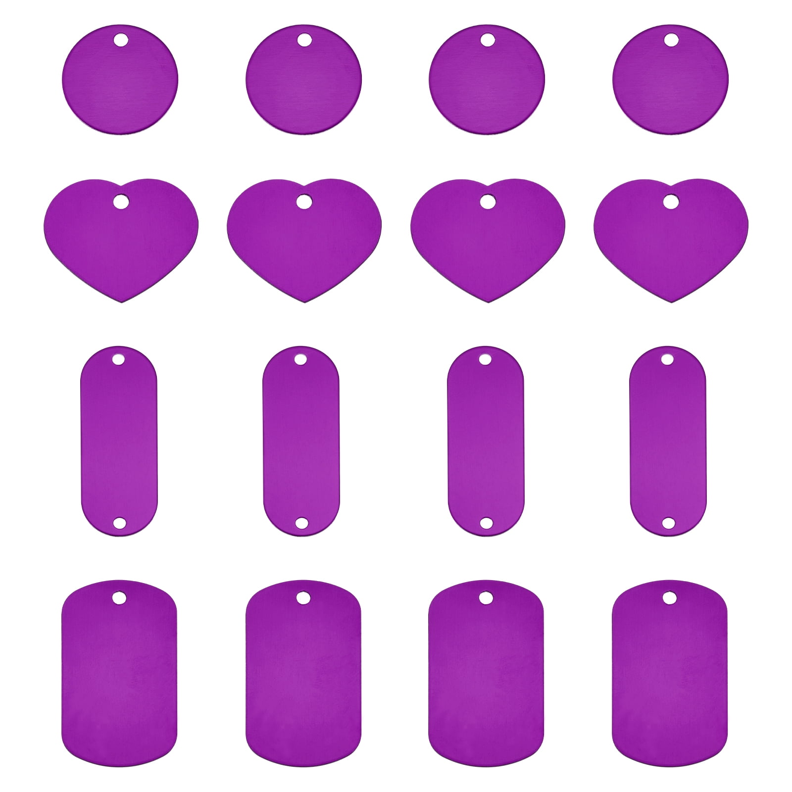 Uxcell Aluminum Engraving Blanks Tags, 120Pcs Metal Laser Engravable ...