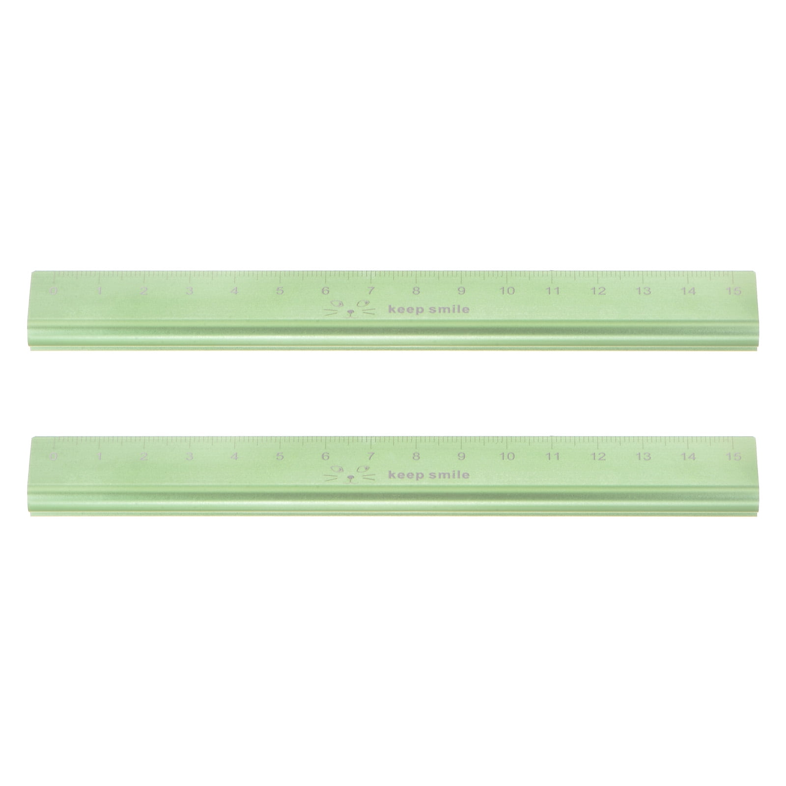 Uxcell Aluminum Hollow Scale Ruler 15cm Straight Metal Ruler, Green, 2 ...