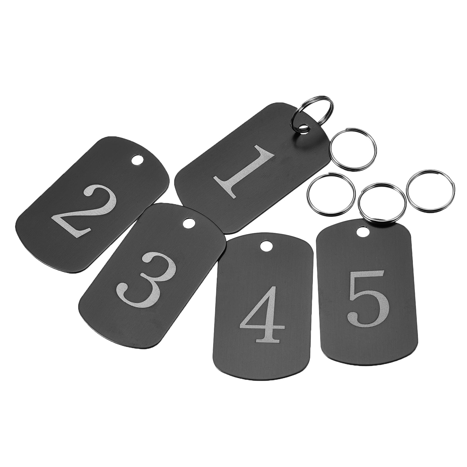 Uxcell Aluminum Key Tag, Number Tag, Tag with Ring Rectangle for ...