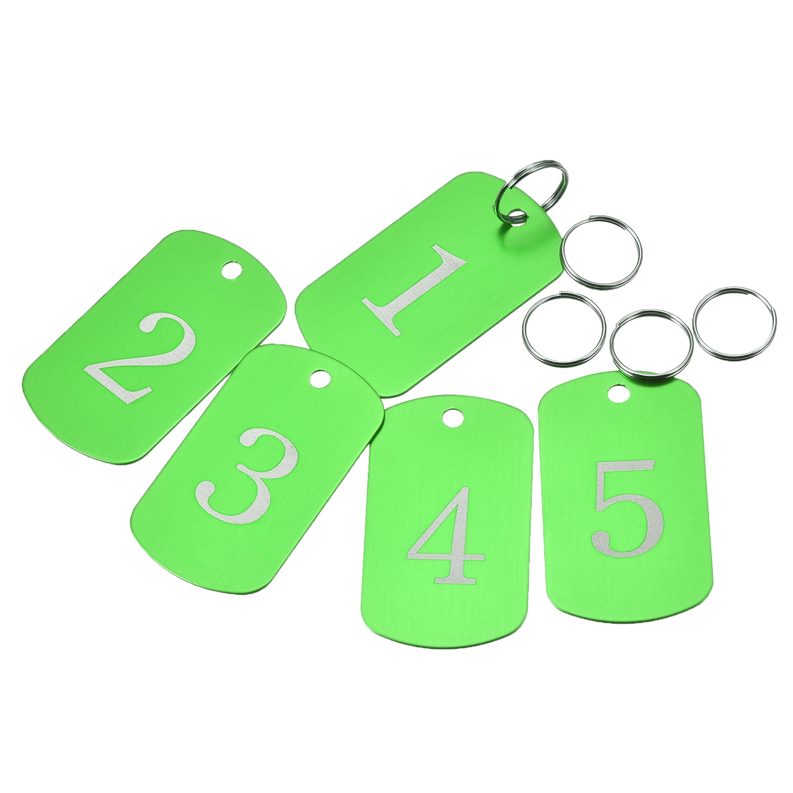 Uxcell Aluminum Key Tag, Number Tag, Tag with Ring Rectangle for ...