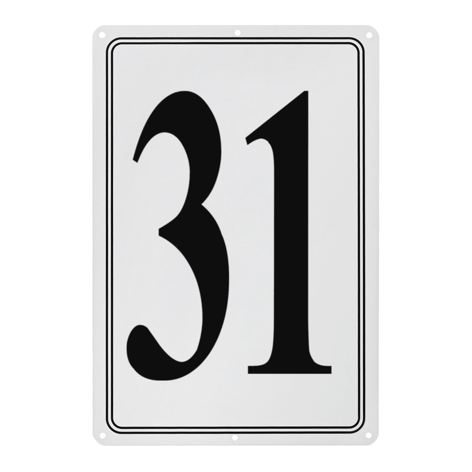 Uxcell Aluminum Letter Sign 31, 11.8 Inch House Numbers and Metal ...
