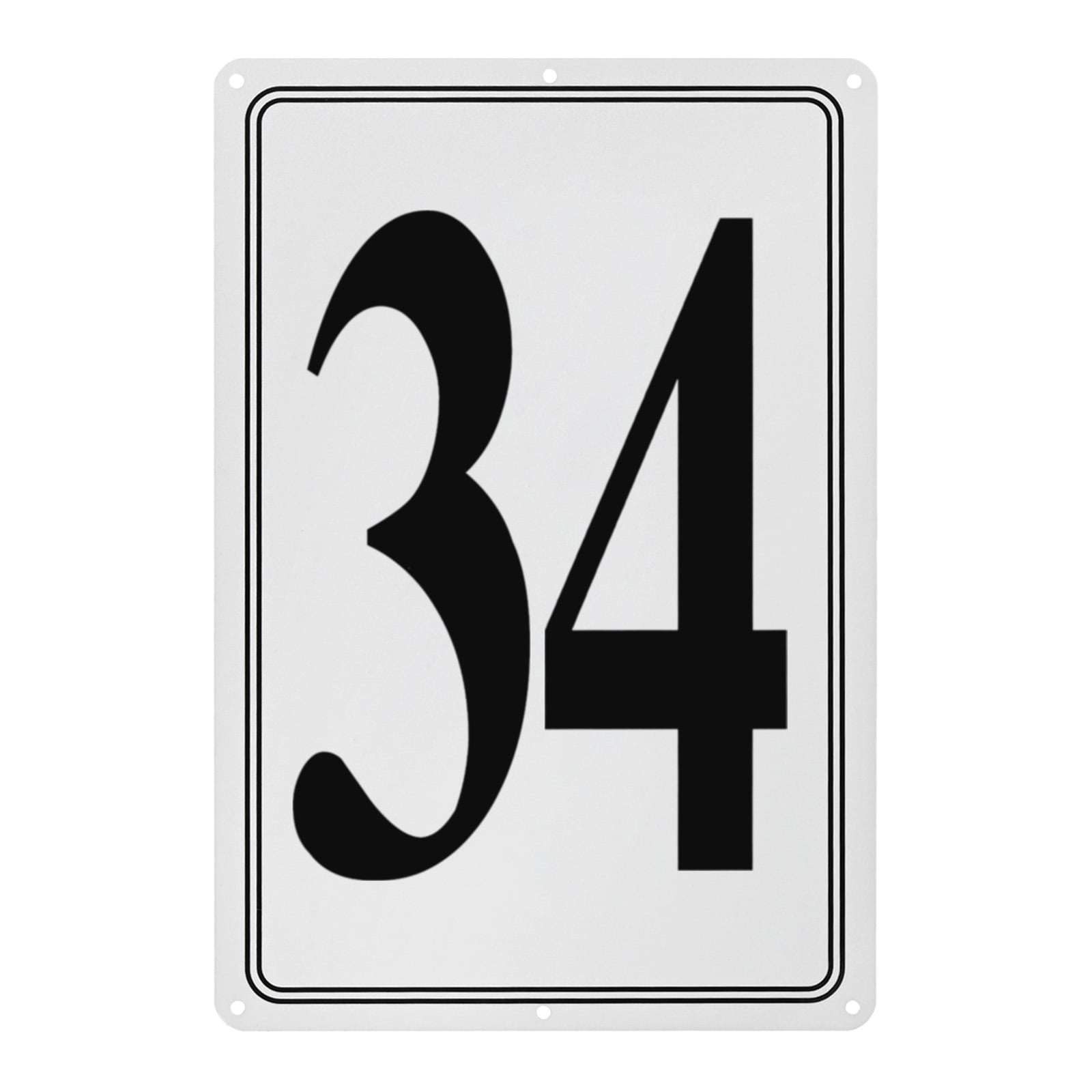 Uxcell Aluminum Letter Sign 34, 11.8 Inch House Numbers and Metal ...
