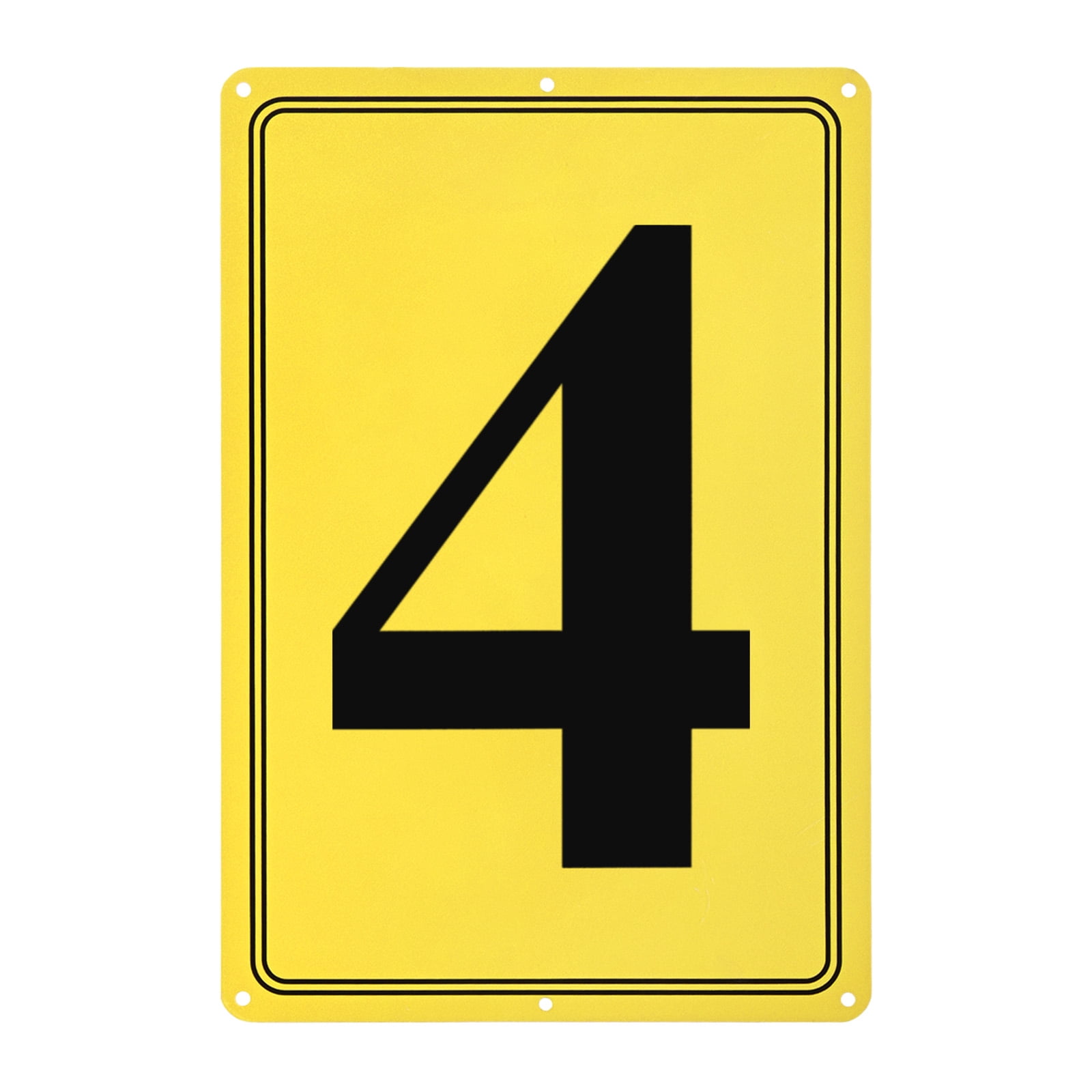 Uxcell Aluminum Letter Sign 4, 11.8 Inch House Numbers and Metal ...