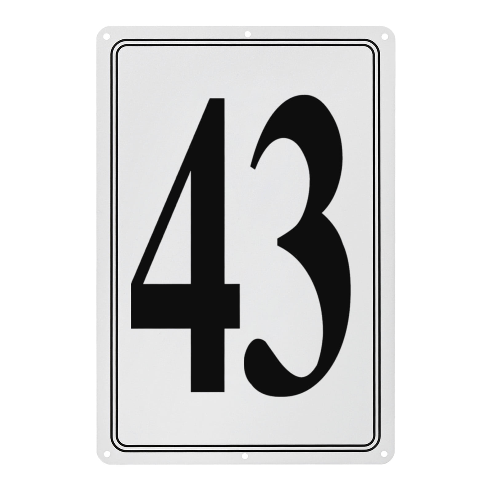 Uxcell Aluminum Letter Sign 43, 11.8 Inch House Numbers and Metal ...