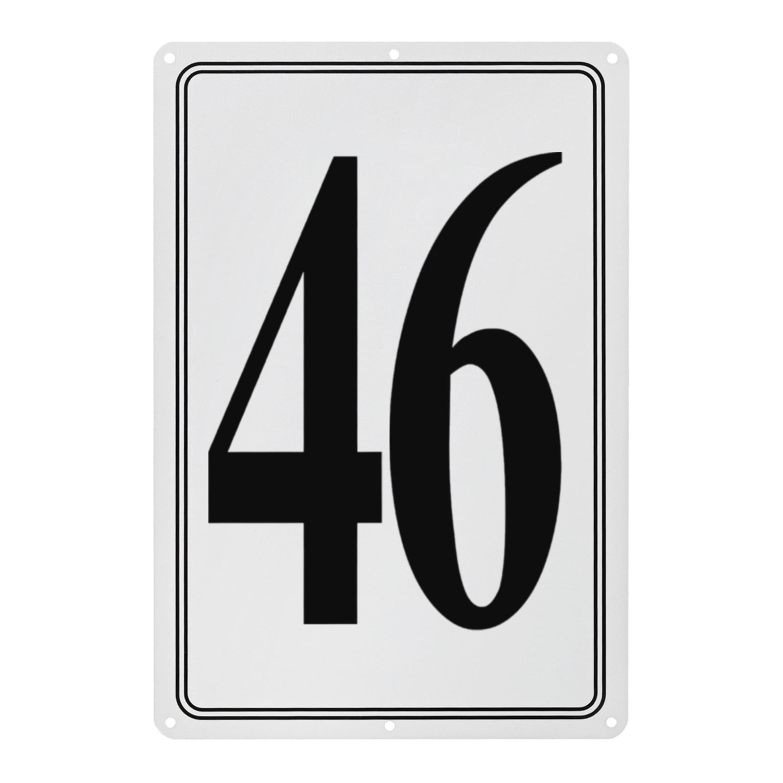 Uxcell Aluminum Letter Sign 46, 11.8 Inch House Numbers and Metal ...