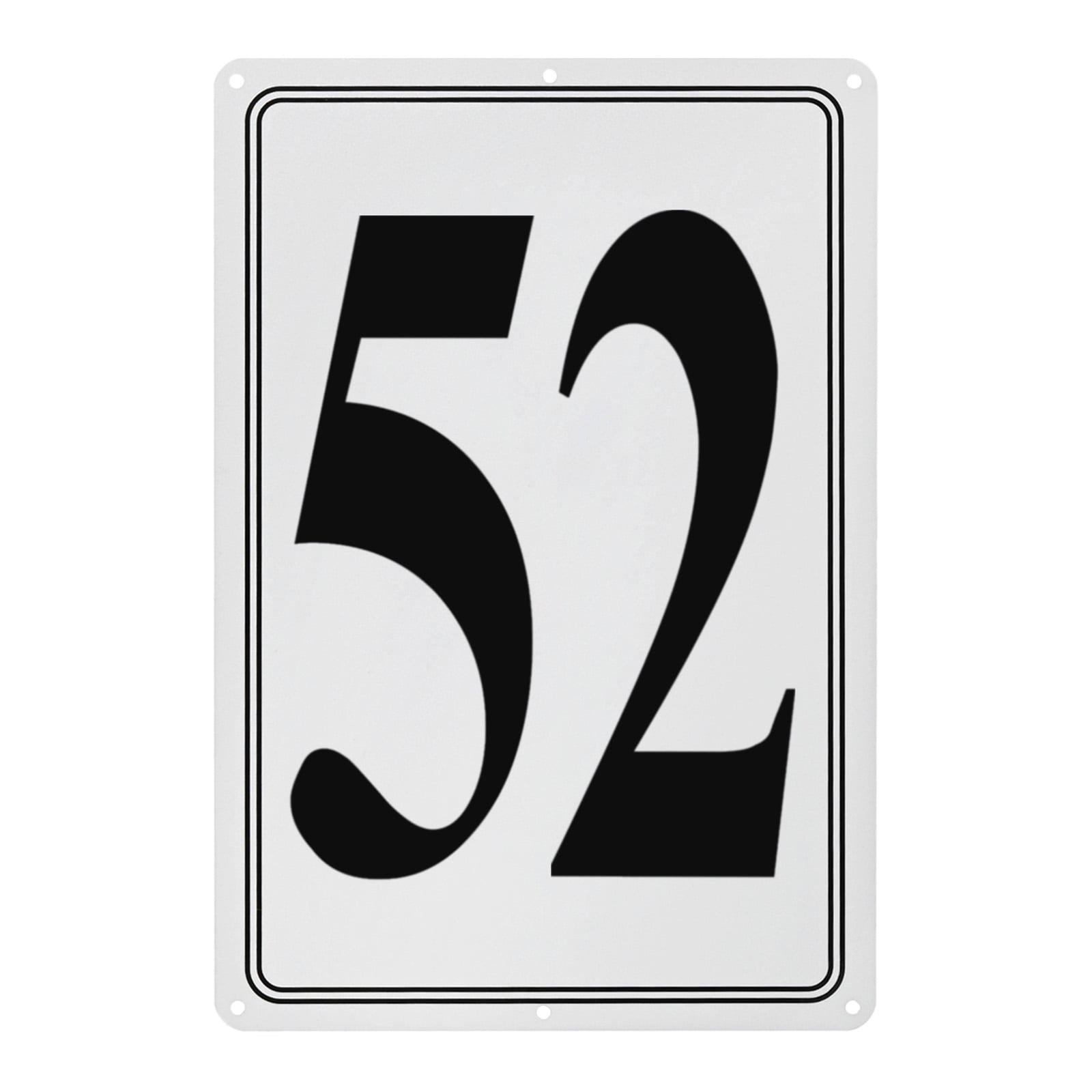 Uxcell Aluminum Letter Sign 52, 11.8 Inch House Numbers and Metal ...