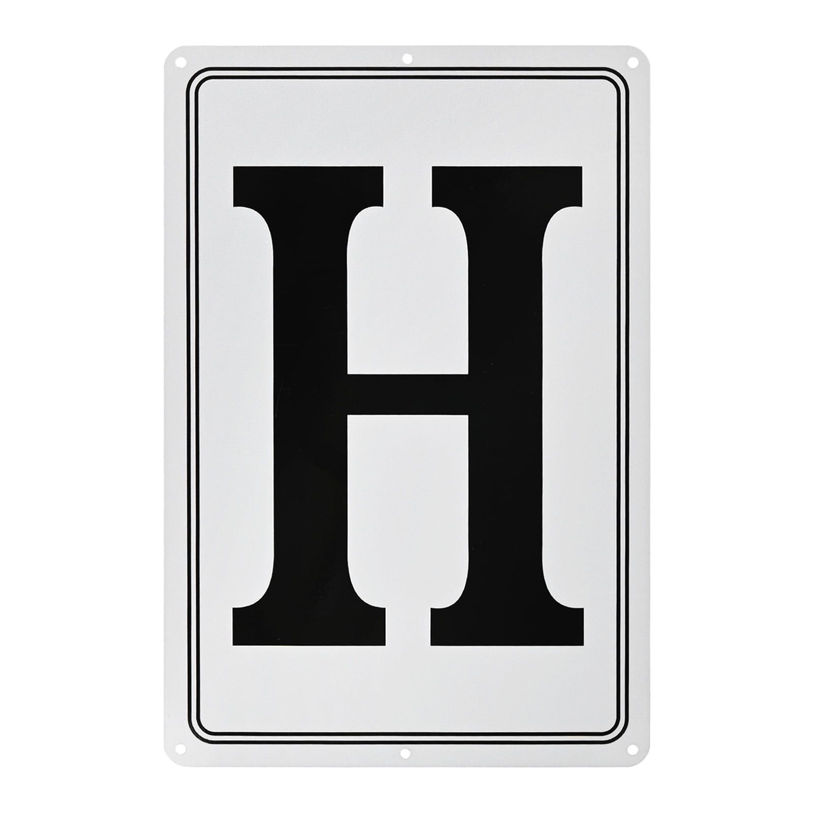 Uxcell Aluminum Letter Sign H, 11.8 Inch House Numbers and Metal ...