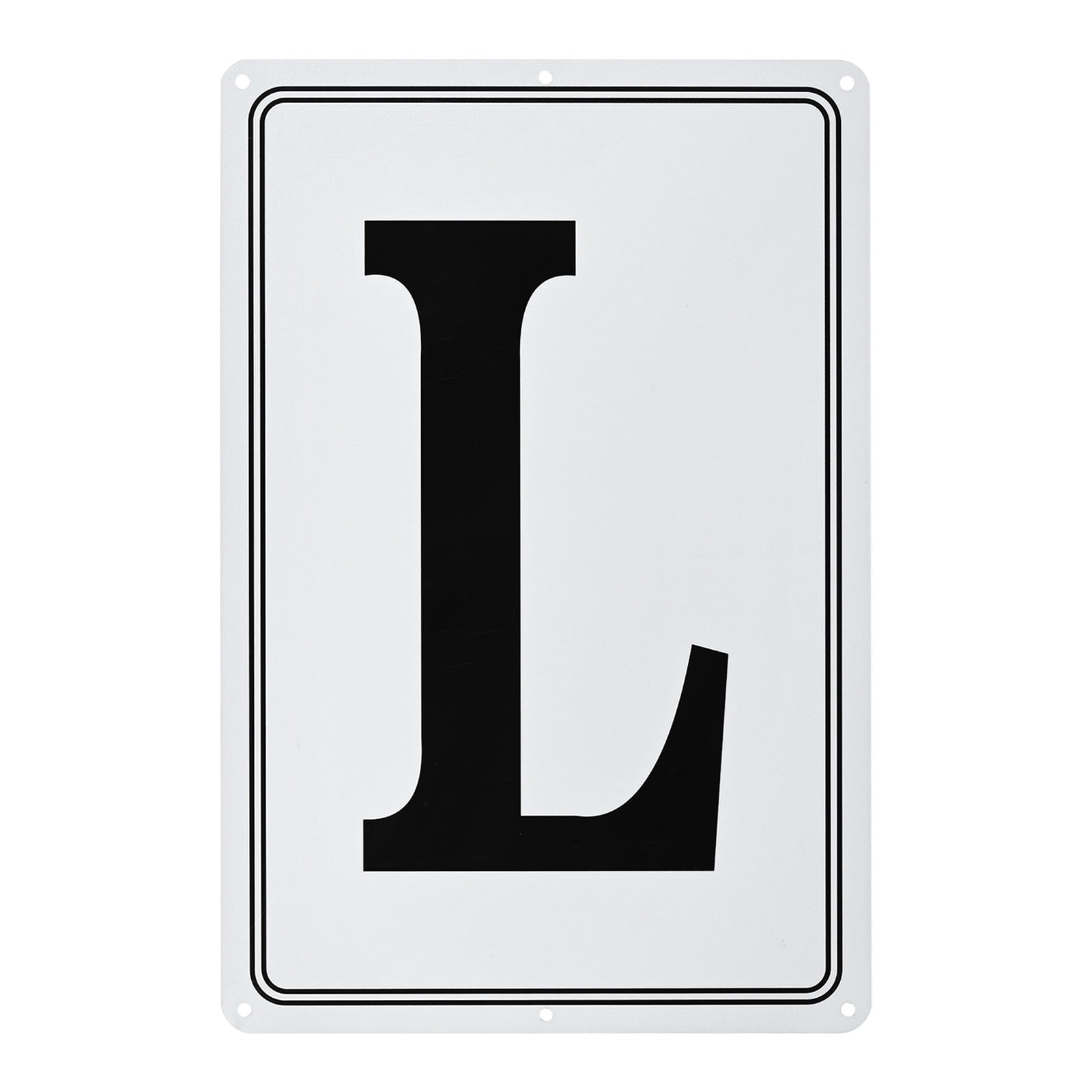 Uxcell Aluminum Letter Sign L, 11.8 Inch House Numbers and Metal ...
