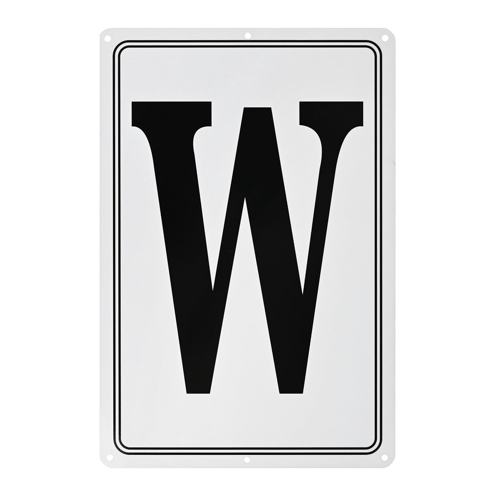 Uxcell Aluminum Letter Sign W, 11.8 Inch House Numbers and Metal ...