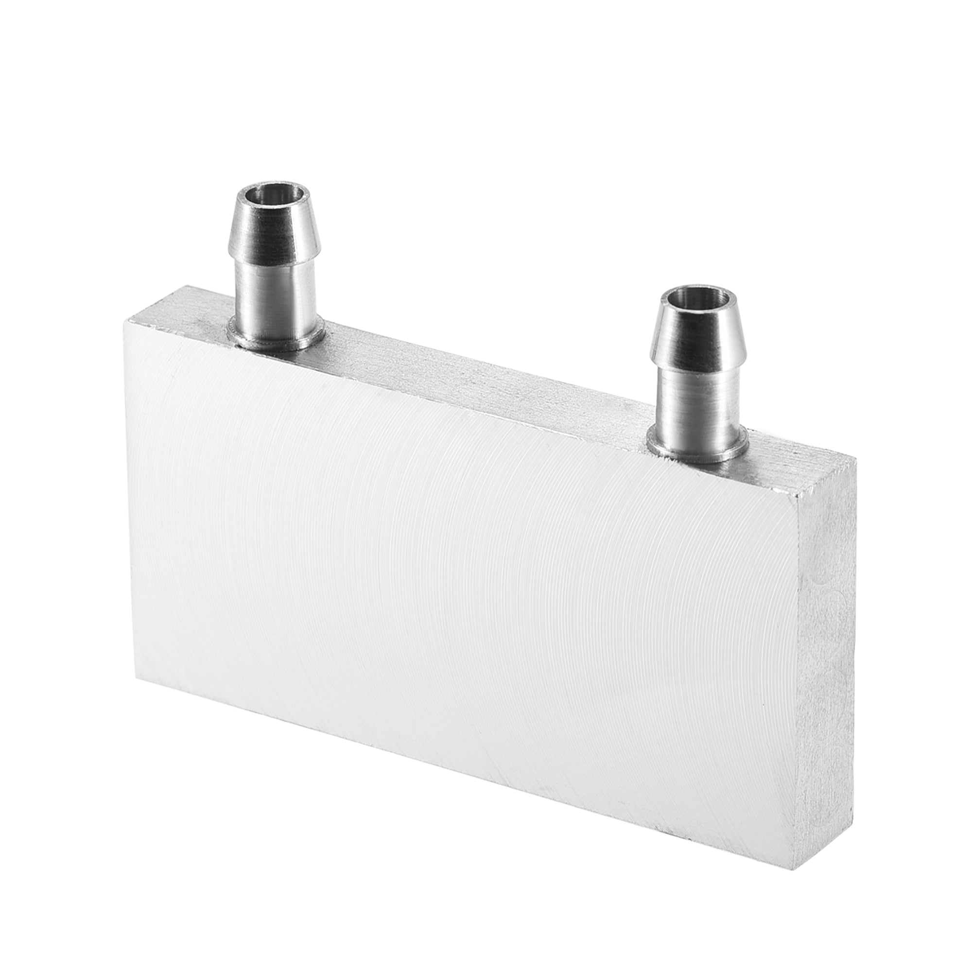 Uxcell Aluminum Water Cooling Block 40x80mm Polished Heatsink w Nozzle ...