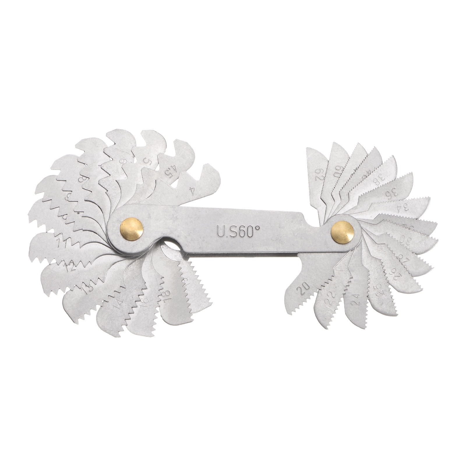 Uxcell America SAE Type 4 to 62 Screw Thread Pitch Gauge Tool Pitch ...