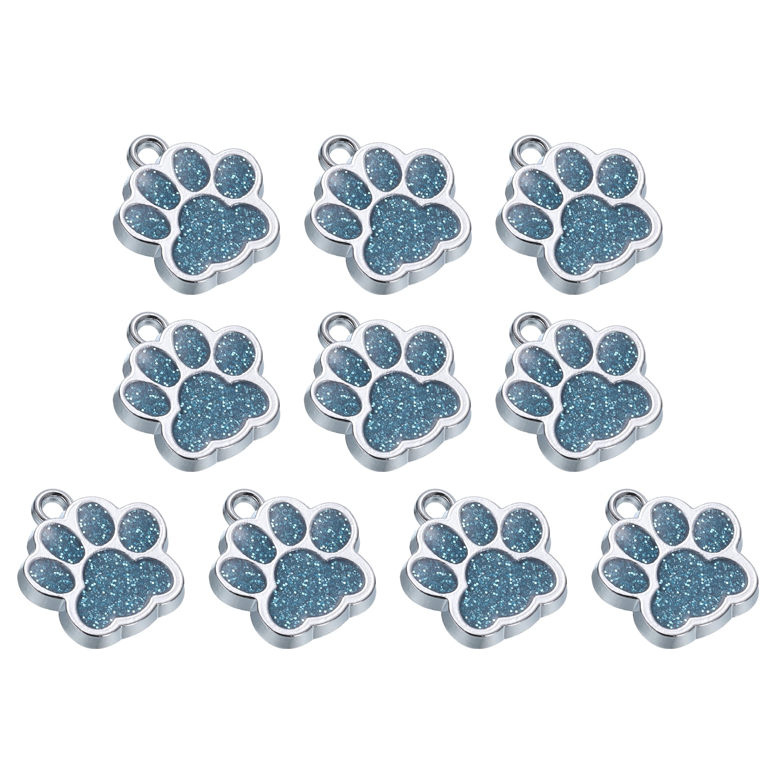 Uxcell Animal Cat Dog Paw Print Charm, 10 Pcs Footprint Bead Claw ...