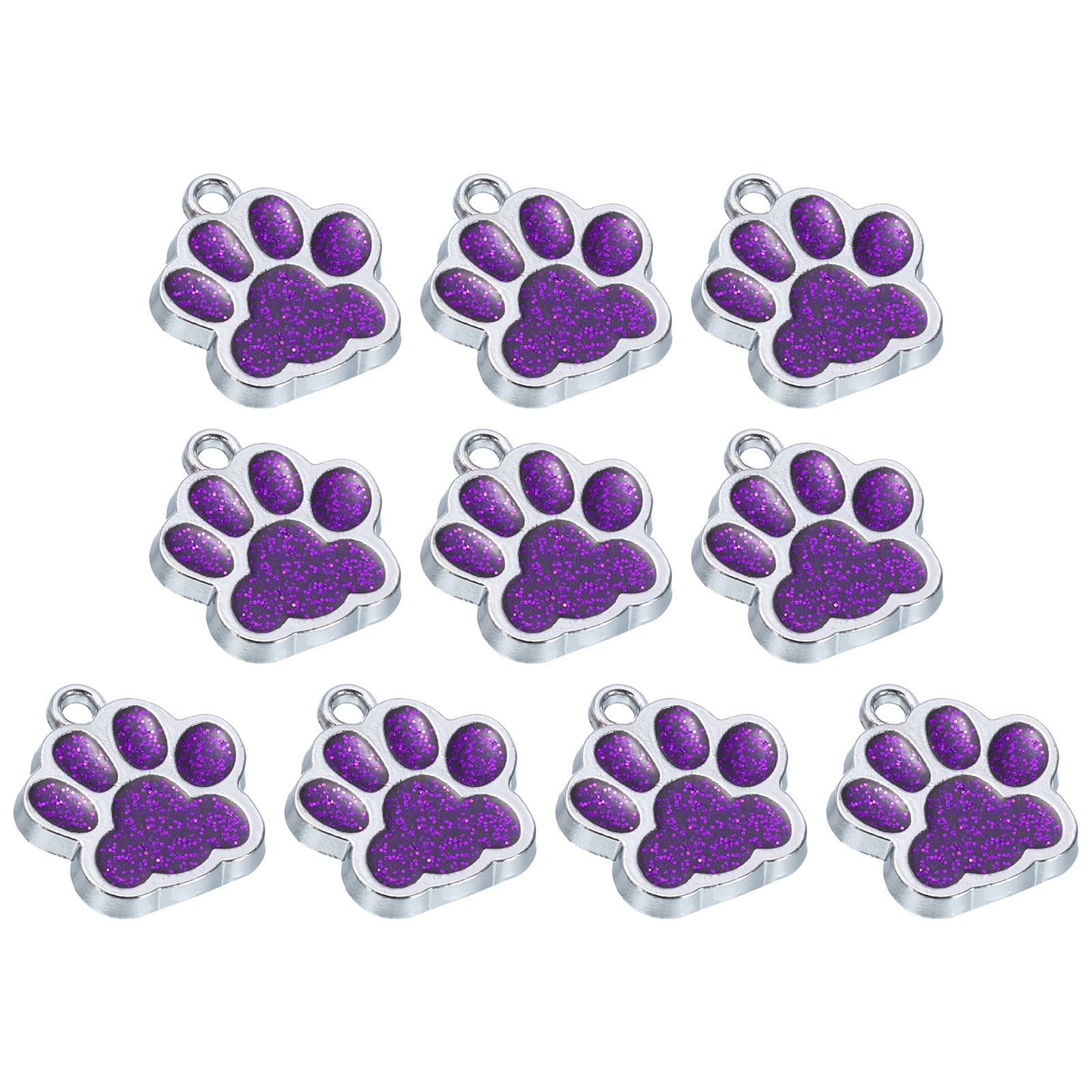 Uxcell Animal Cat Dog Paw Print Charm, 10 Pcs Footprint Bead Claw ...